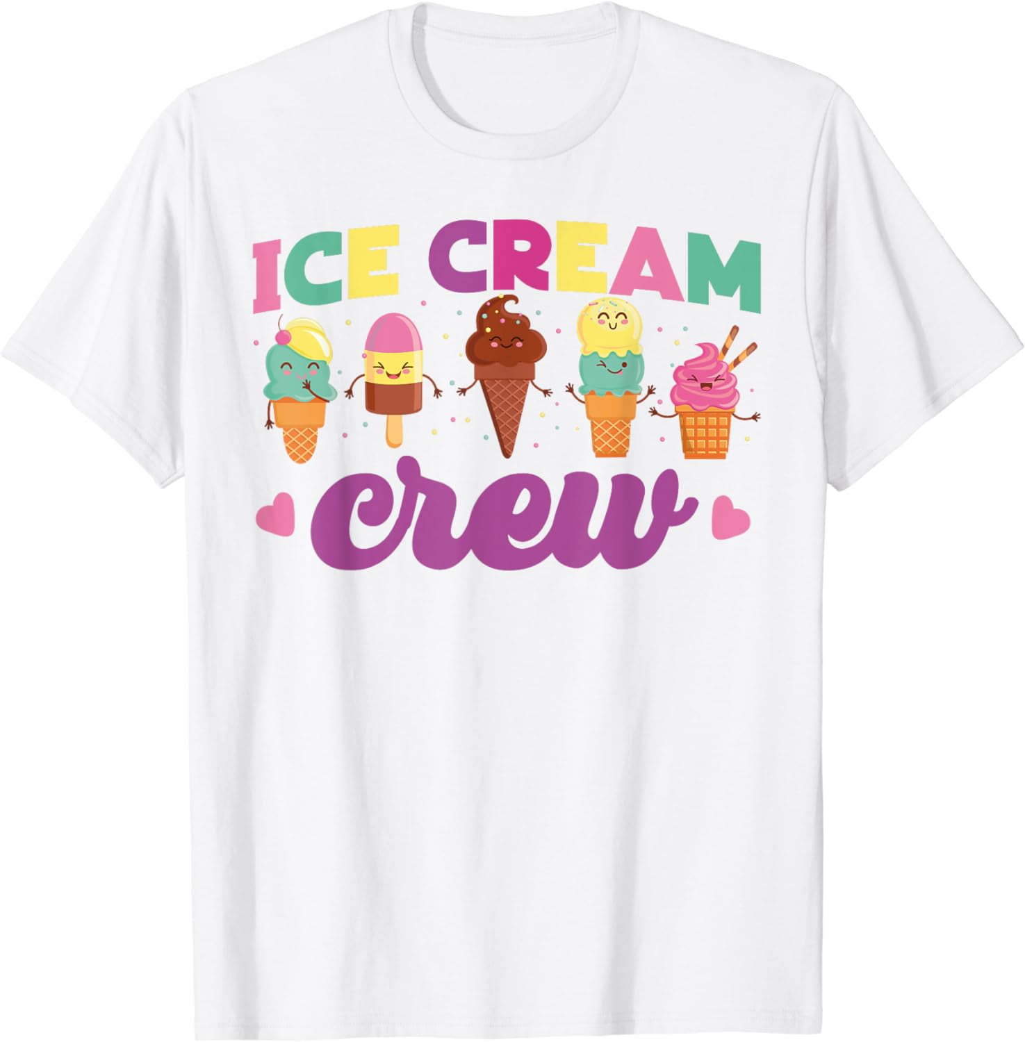 Ice Cream Cone Ice Cream Crew T-Shirt - Walmart.com