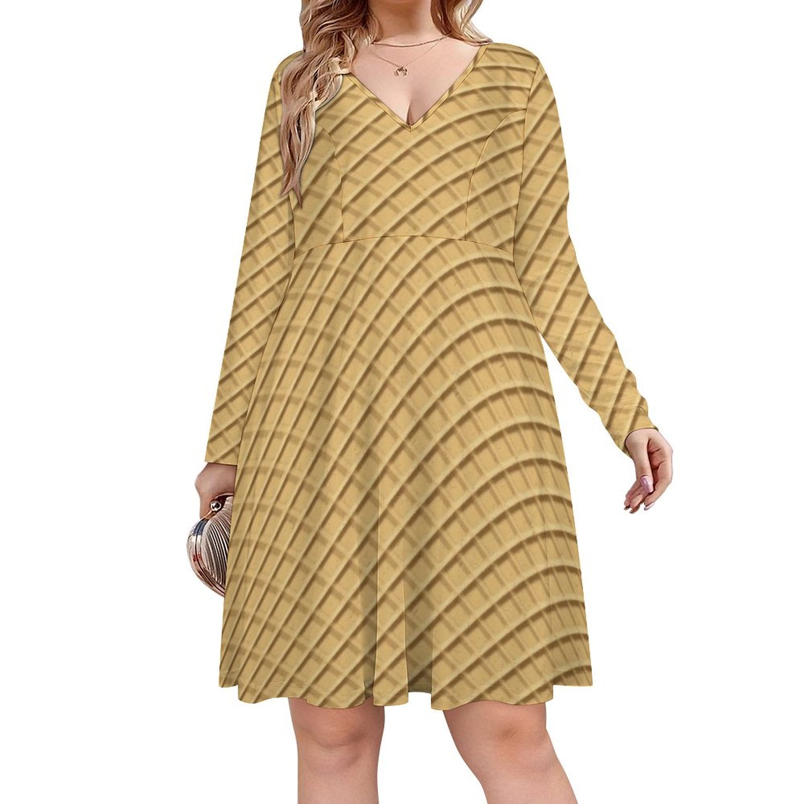 Ice Cream Cone Long Sleeve Sexy Dresses For Women Ladies Vintage ...