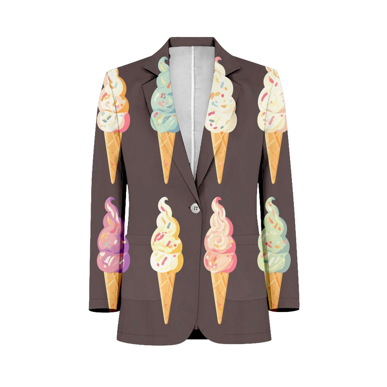 Ice Cream Cone Men's Suit Blazer Casual Party Wear Slim Fit Suit Jacket ...