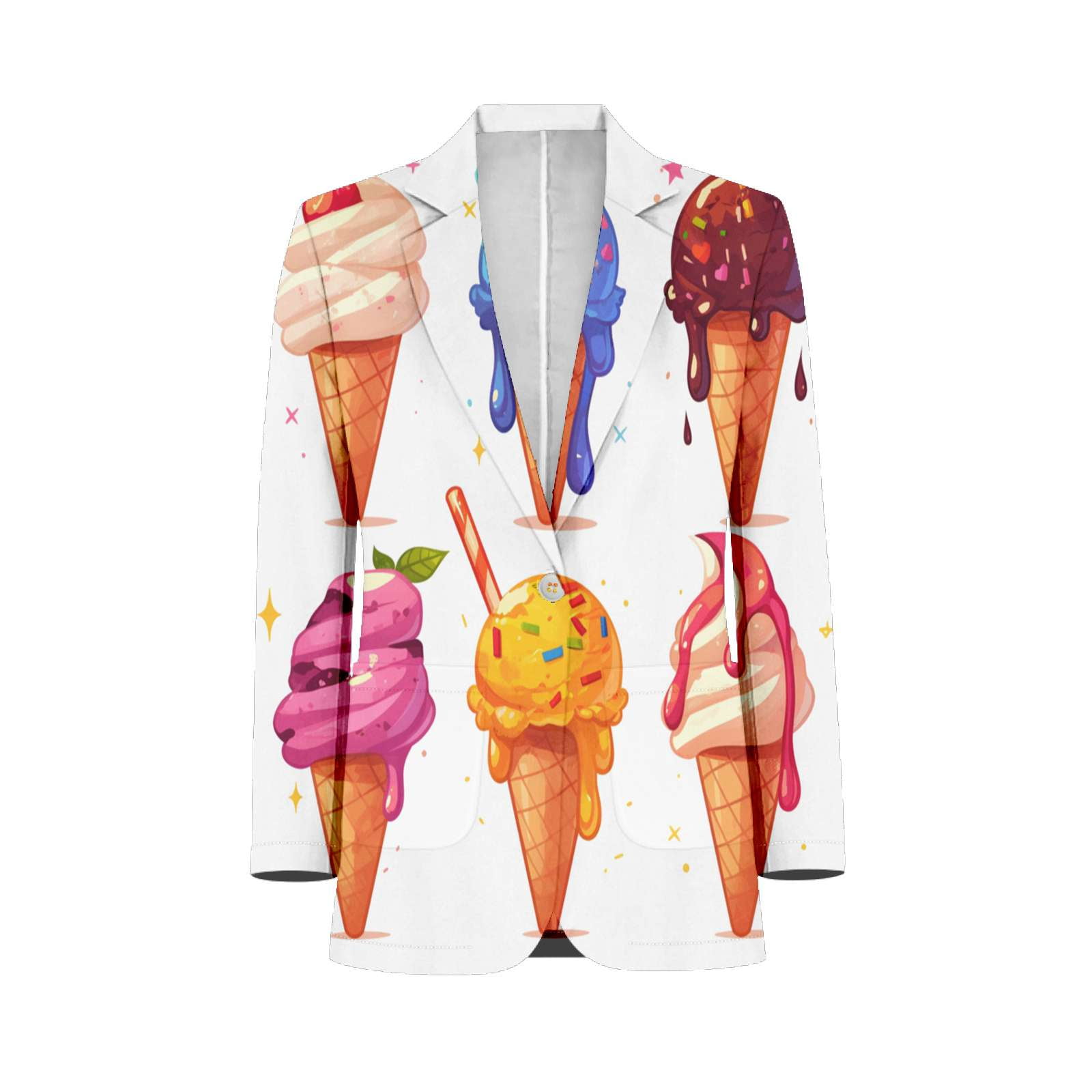 Ice Cream Cone Mens Suits Shawl Collar Slim Fit Suit Mens Groom Jacket ...