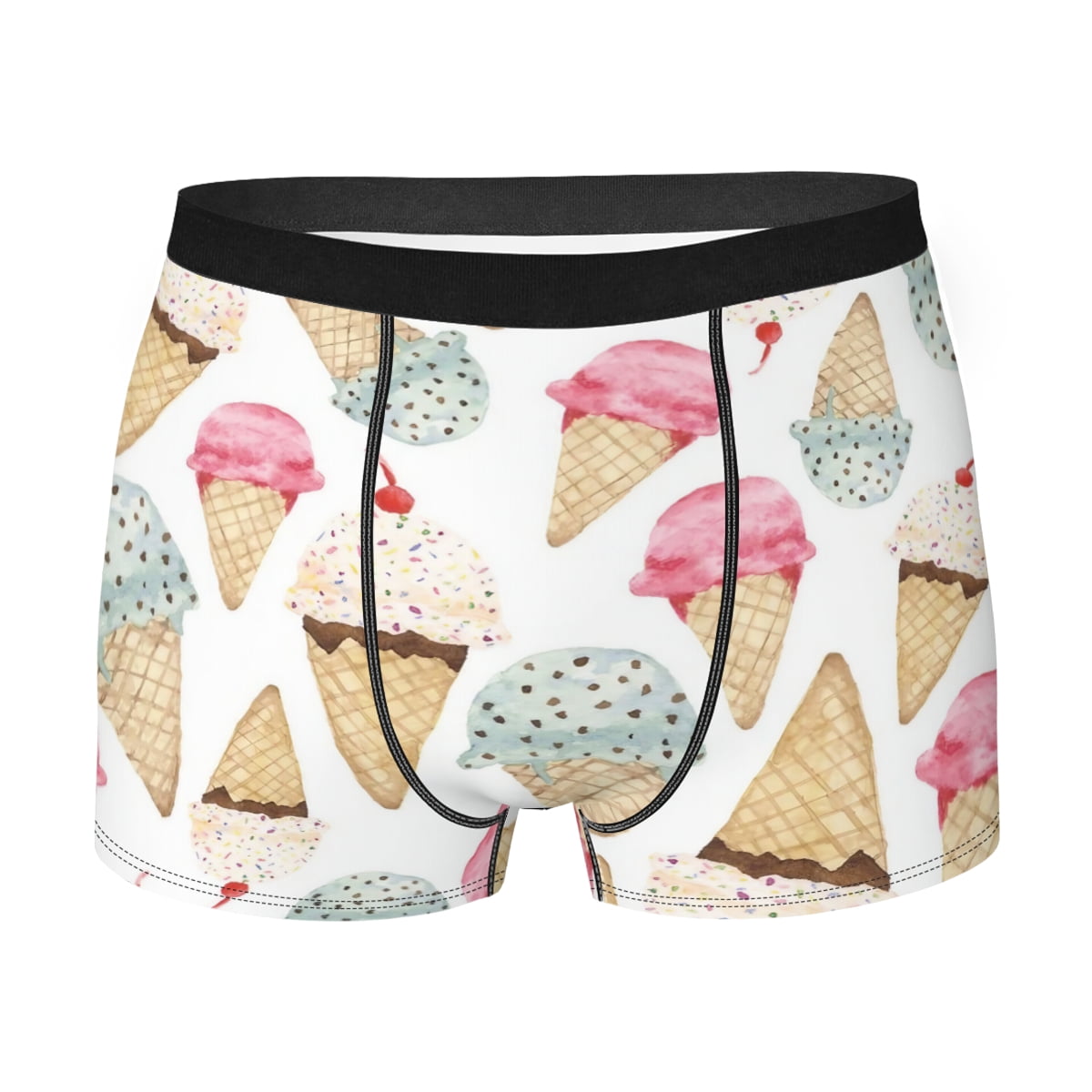 Ice Cream Cone Pattern Boxer Shorts For Man 3D Print Male Underwear ...