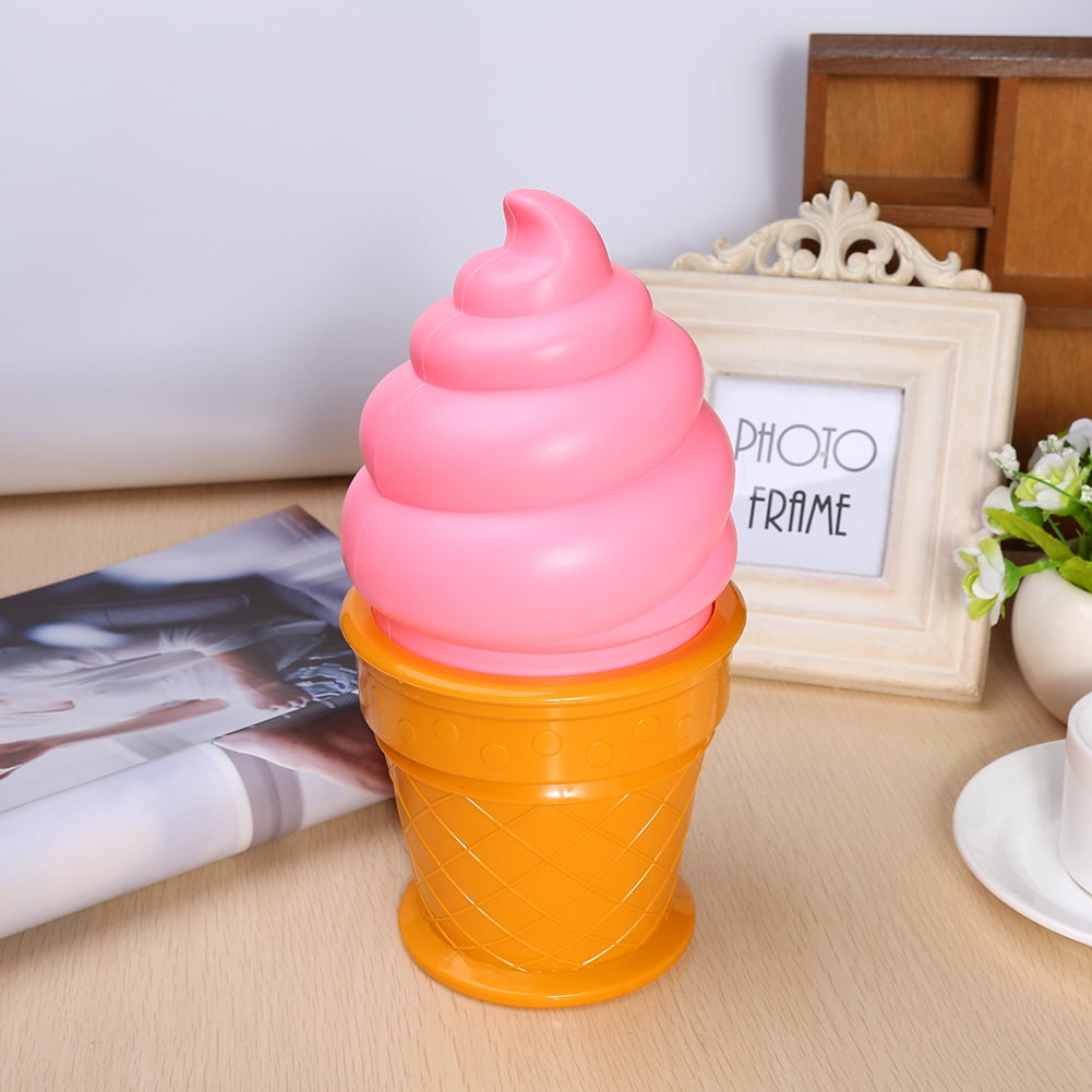 Ice Cream Cone Shaped Desk Table Lamp Led Night Light for Kids Children ...