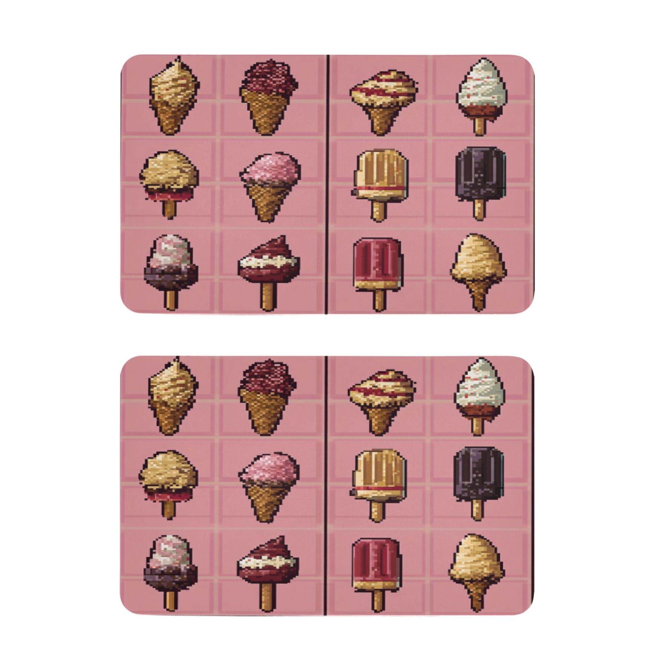 Ice Cream Cones Pattern 2 Pack 4x2.5 Inch Magnetic Stickers Thick and ...