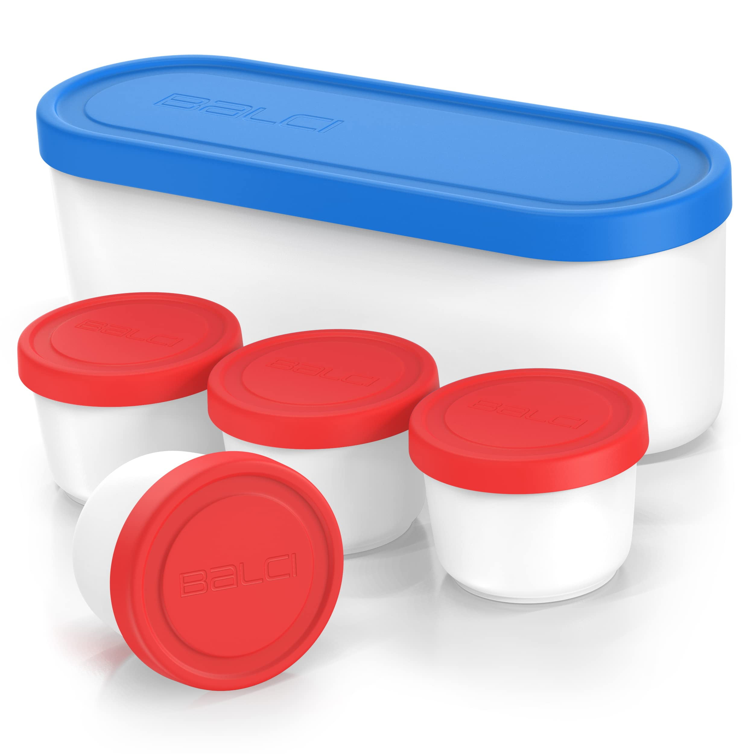 Ice Cream Container - 2 Quart & 8oz set - Perfect Reusable Freezer ...