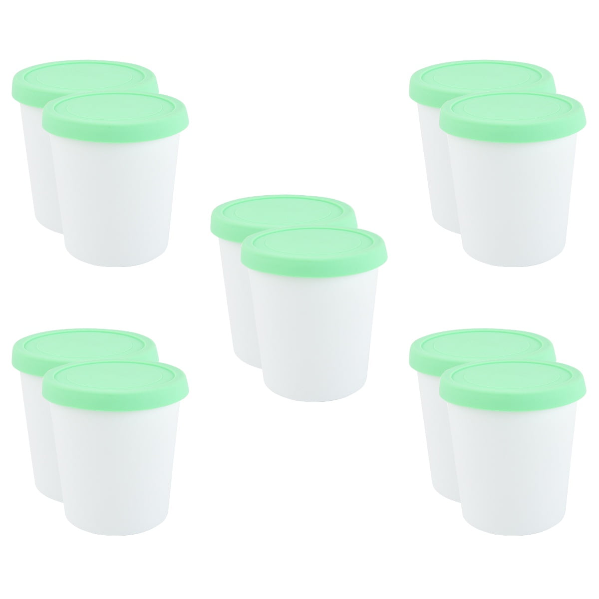 Ice Cream Container DIY Dessert Cups Buckets with Lids Desserts Food ...