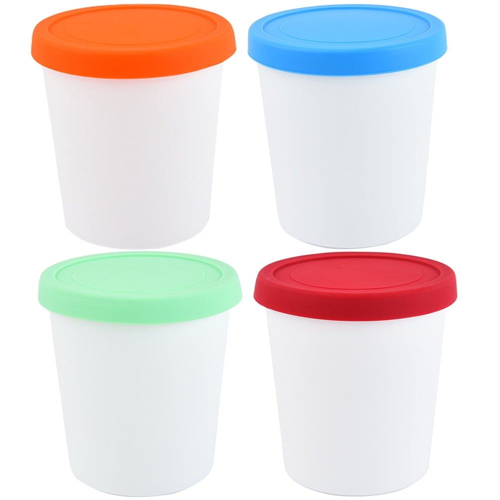 Ice Cream Container Yogurt Bowls Storage Buckets Food Containers with ...