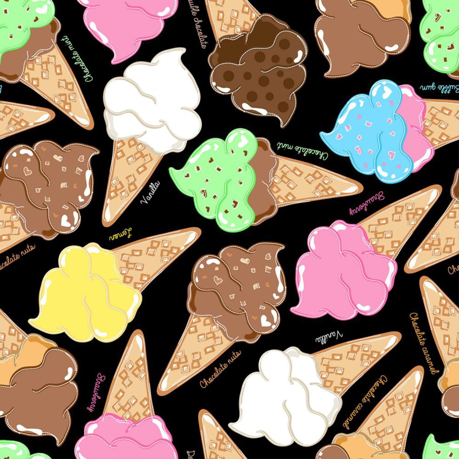 Ice Cream Cotton Fabric - Walmart.com
