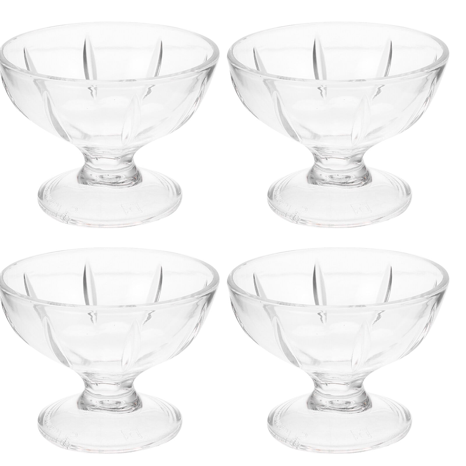 Ice Cream Cup Footed Dessert Bowls 4 Pcs Fruit Juice Glass Mini ...