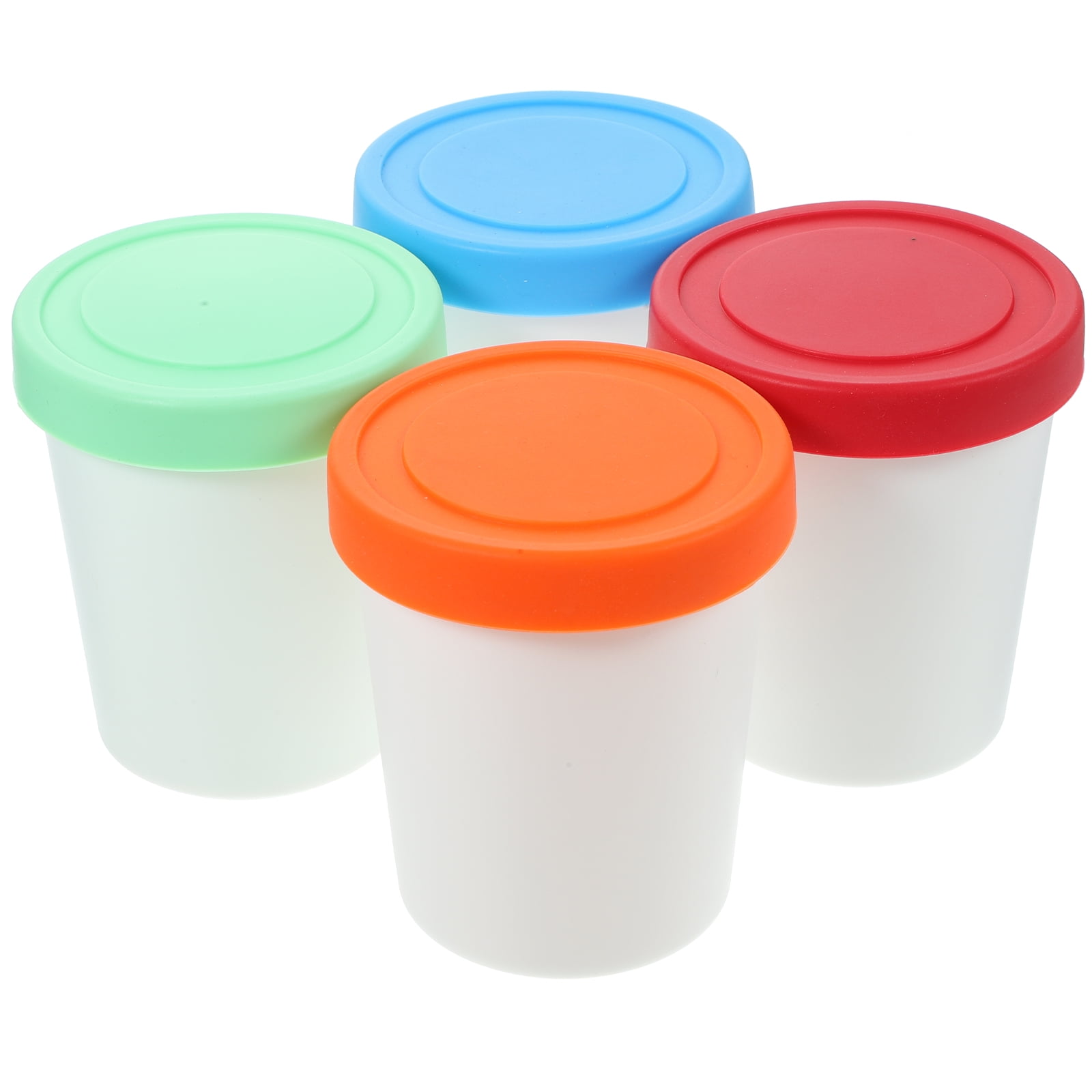 Ice Cream Cup Plastic Bowl Container Dessert Cups Freezing Food Storage ...