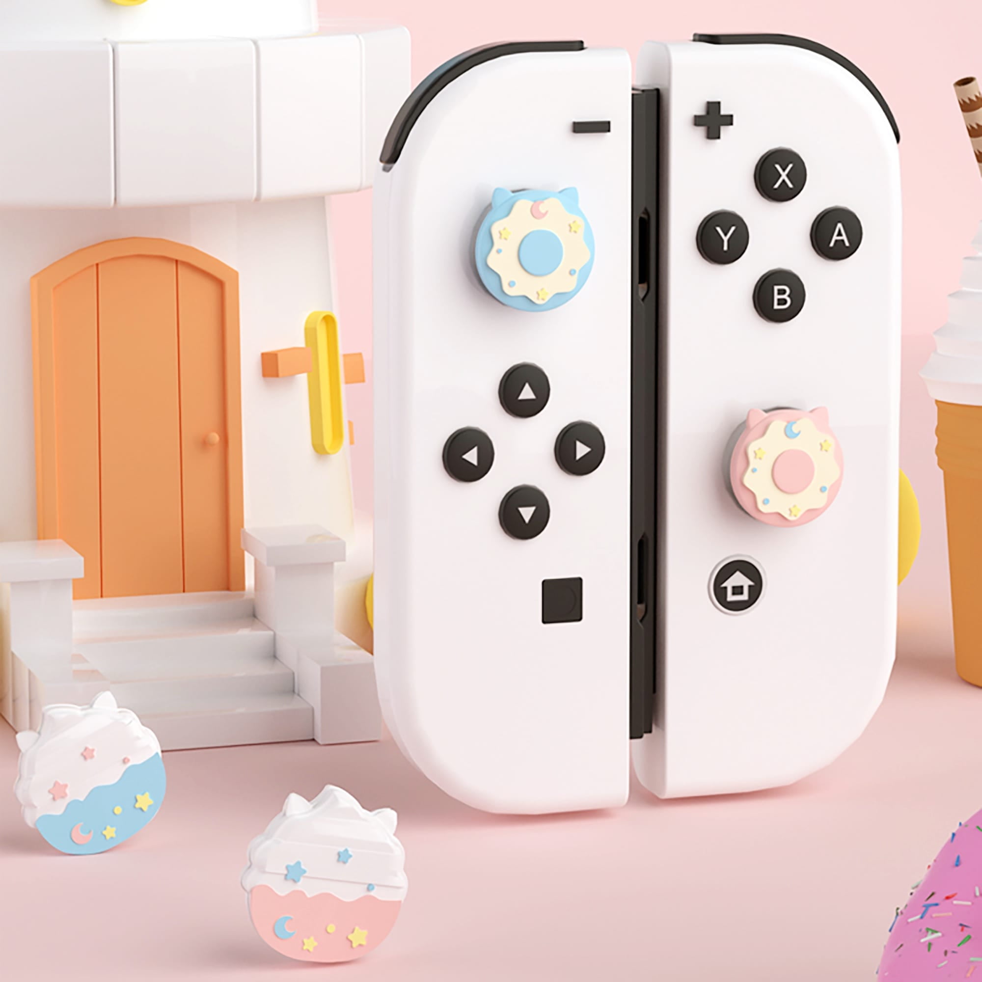 Ice Cream Cupcake Donut Nintendo Switch Thumb Grips - Walmart.com