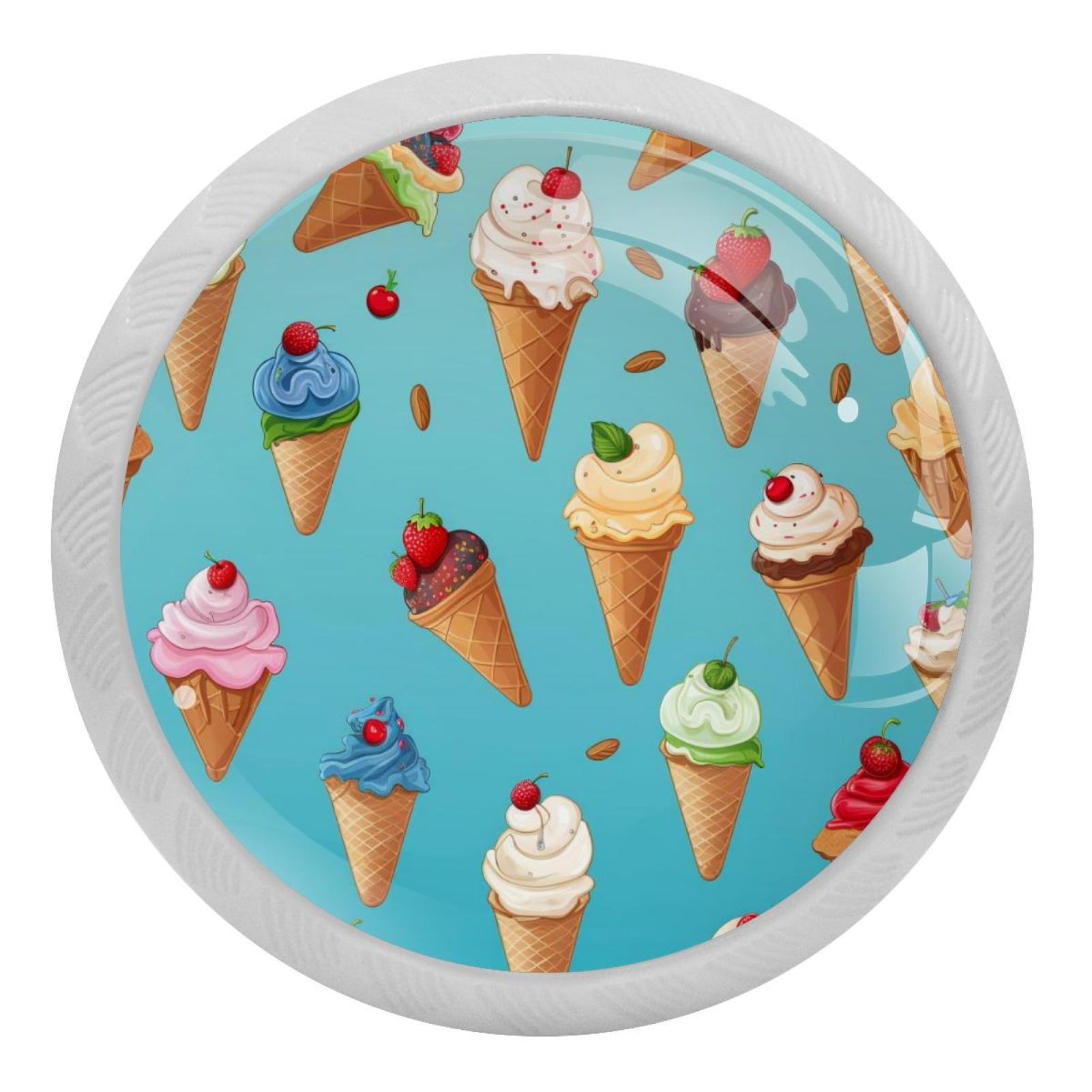 Ice Cream Fluorescent Drawer Pulls: Round 4-Pack - Glow-in-the-Dark ...