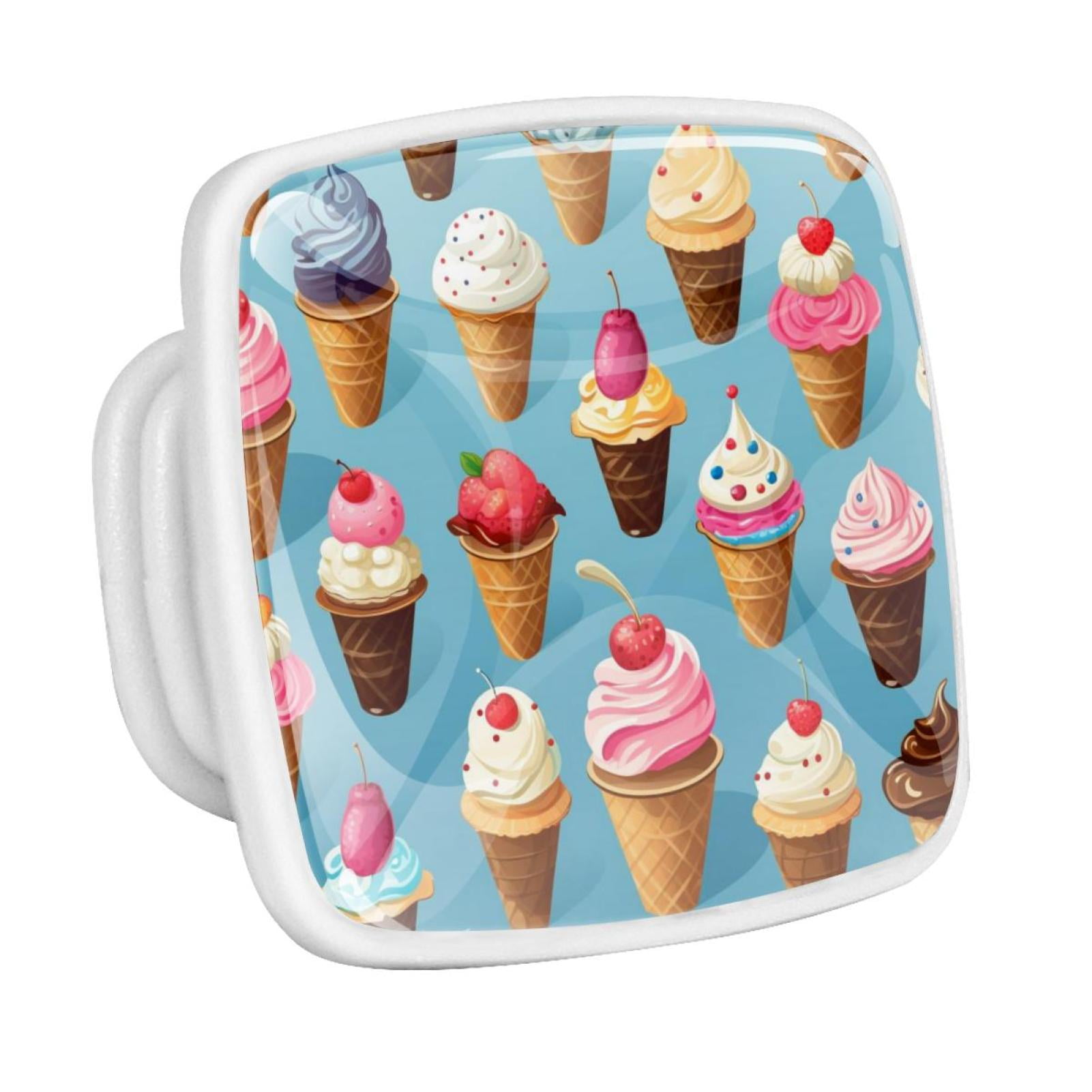 Ice Cream Fluorescent Drawer Pulls with Screws Square 4-Pack Glow Dark ...