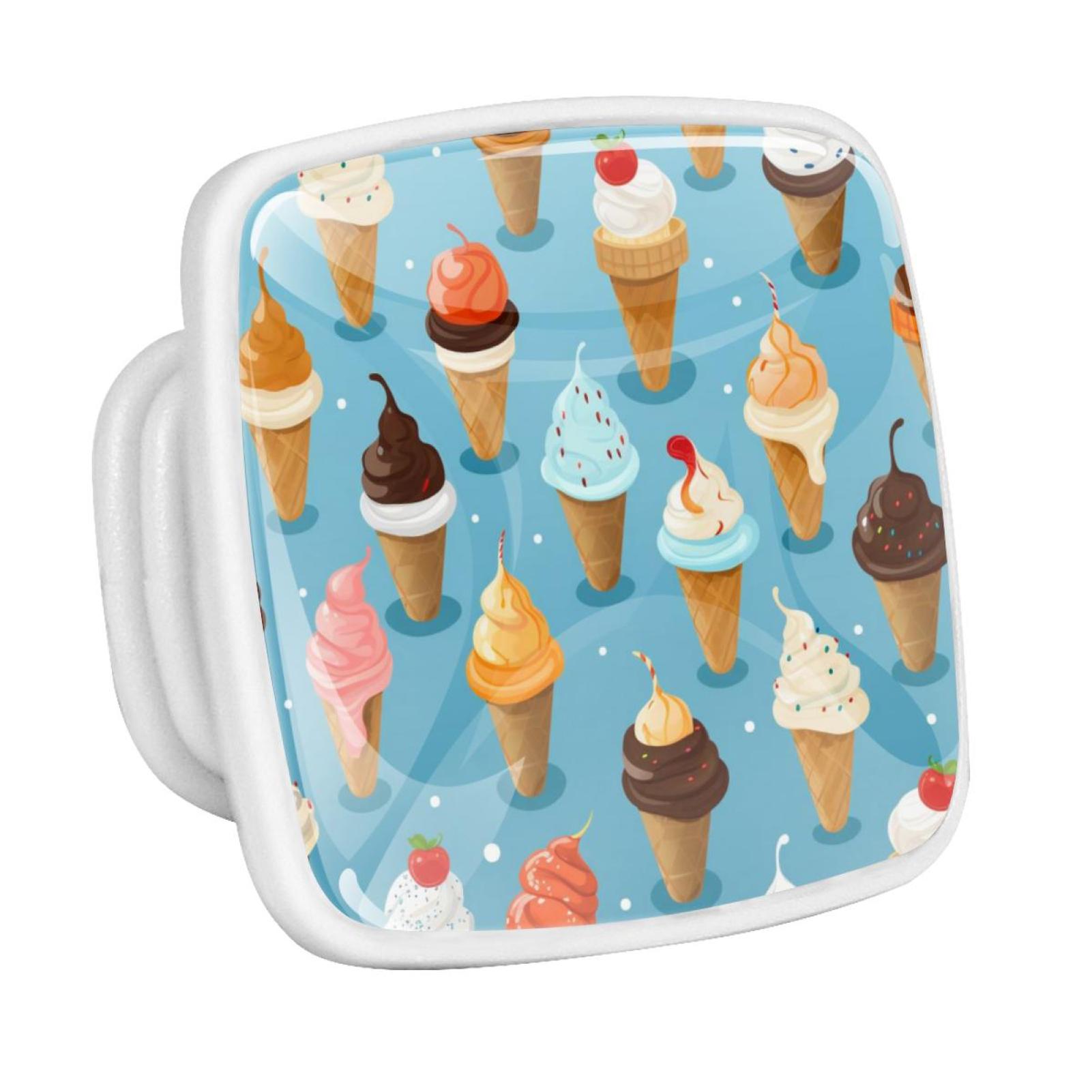 Ice Cream Fluorescent Drawer Pulls with Screws Square 4-Pack Glow Dark ...