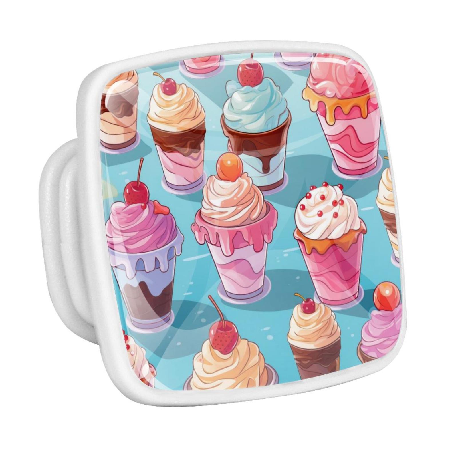 Ice Cream Fluorescent Drawer Pulls with Screws Square 4-Pack Glow Dark ...