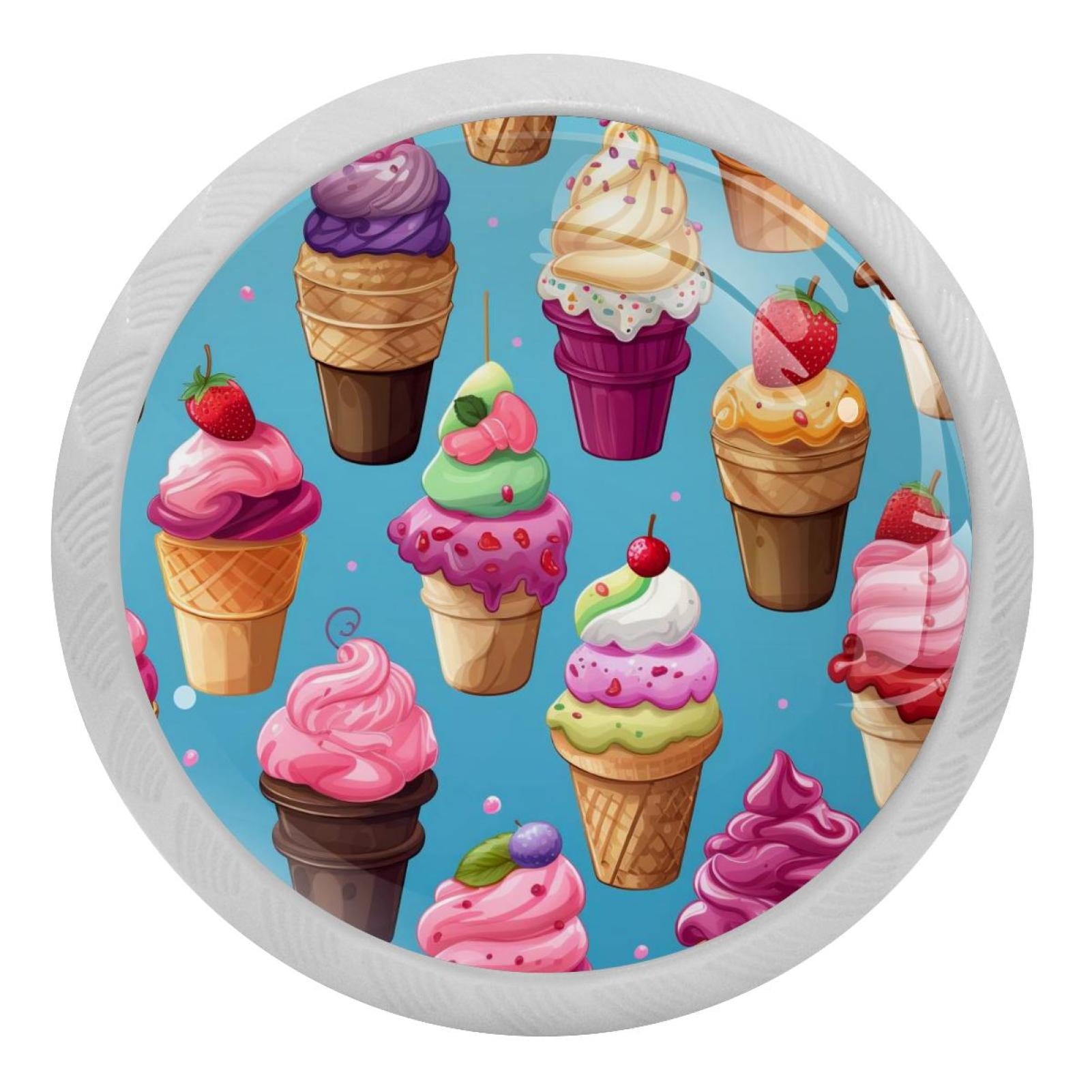 Ice Cream Fluorescent Glow-in-the-Dark Cabinet Door Knobs - Round 4 ...