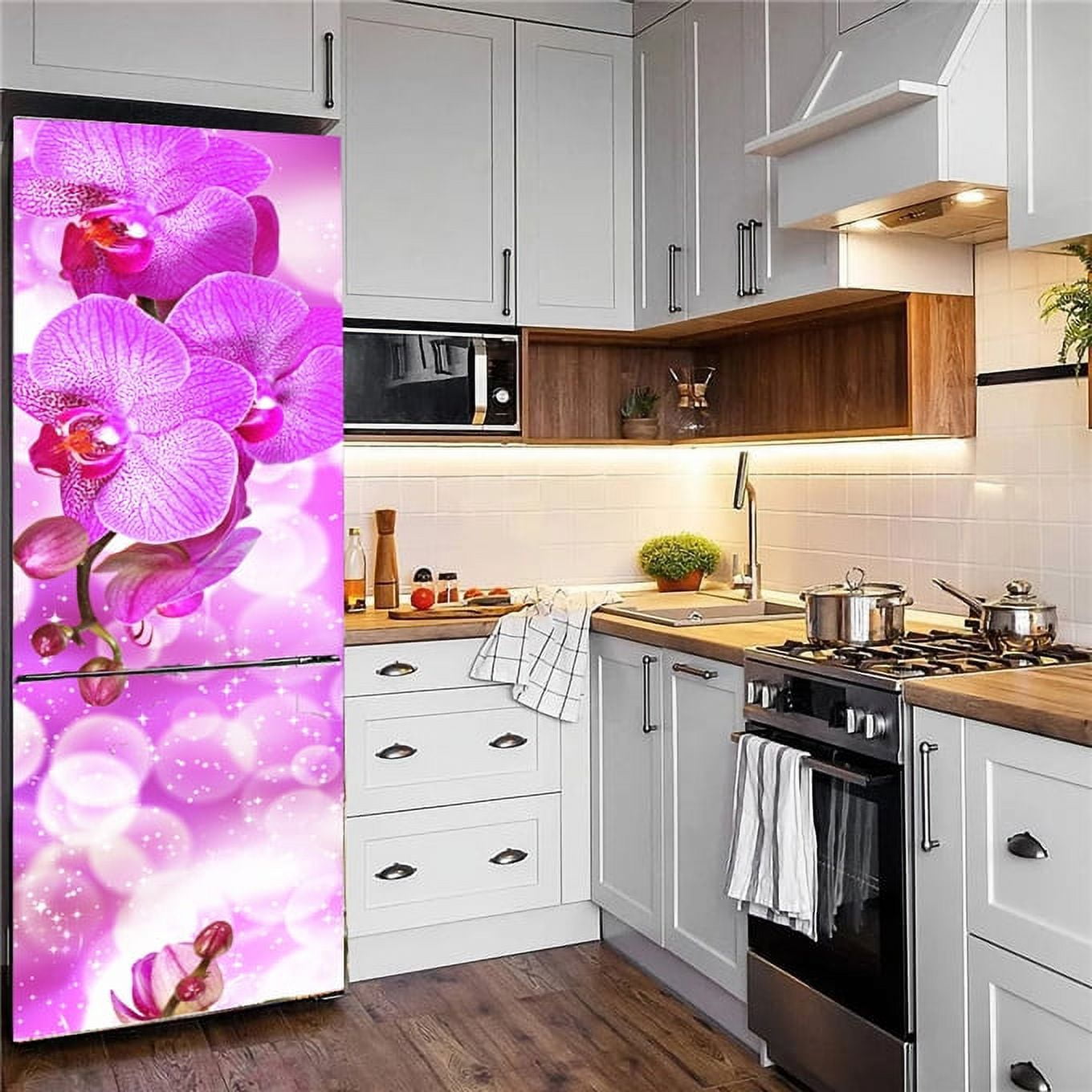 Ice Cream Fruit Refrigerator Sticker Kitchen Adhesive Refrigerator Door ...