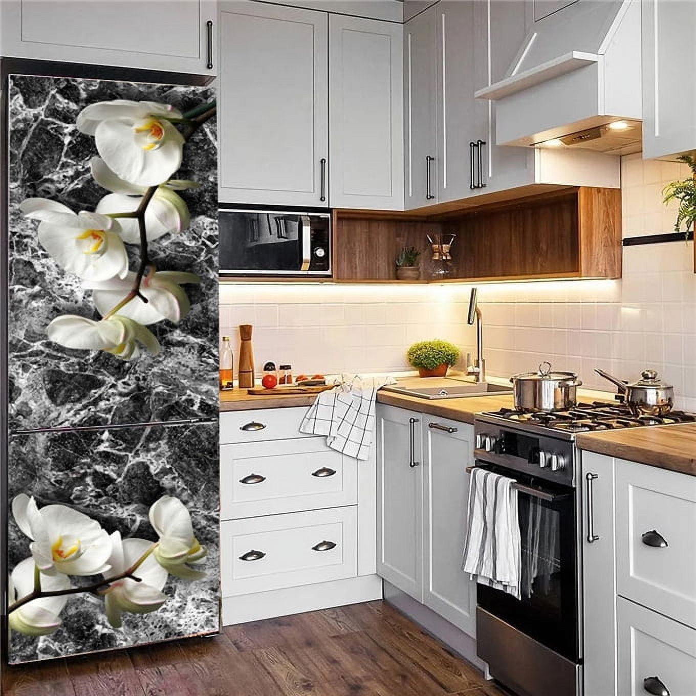 Ice Cream Fruit Refrigerator Sticker Kitchen Adhesive Refrigerator Door ...
