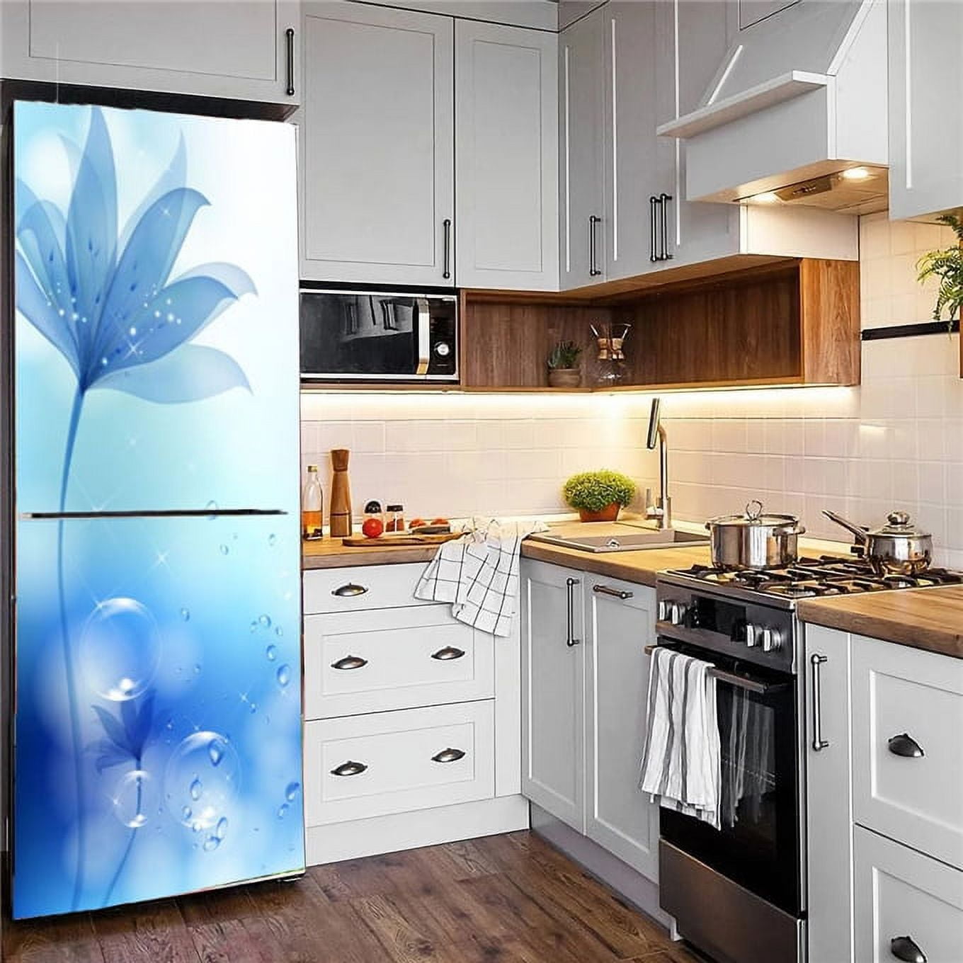 Ice Cream Fruit Refrigerator Sticker Kitchen Adhesive Refrigerator Door ...
