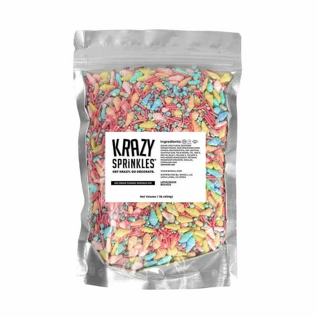 Ice Cream Fundae Mix | Krazy Sprinkles (1 pound) Candy Decor for Cakes ...
