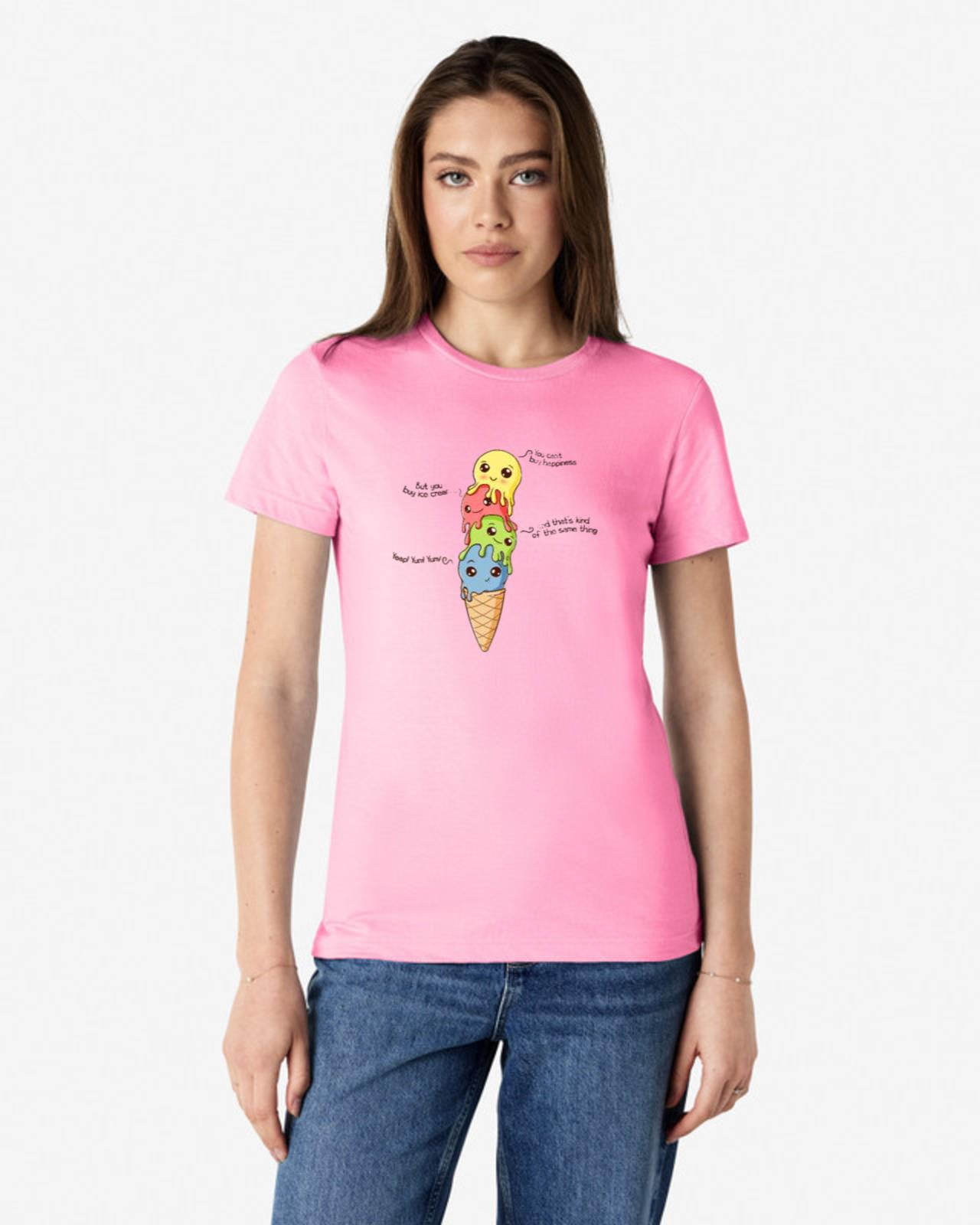 Ice Cream Happiness statement tee A simple slogan that spreads joy and ...