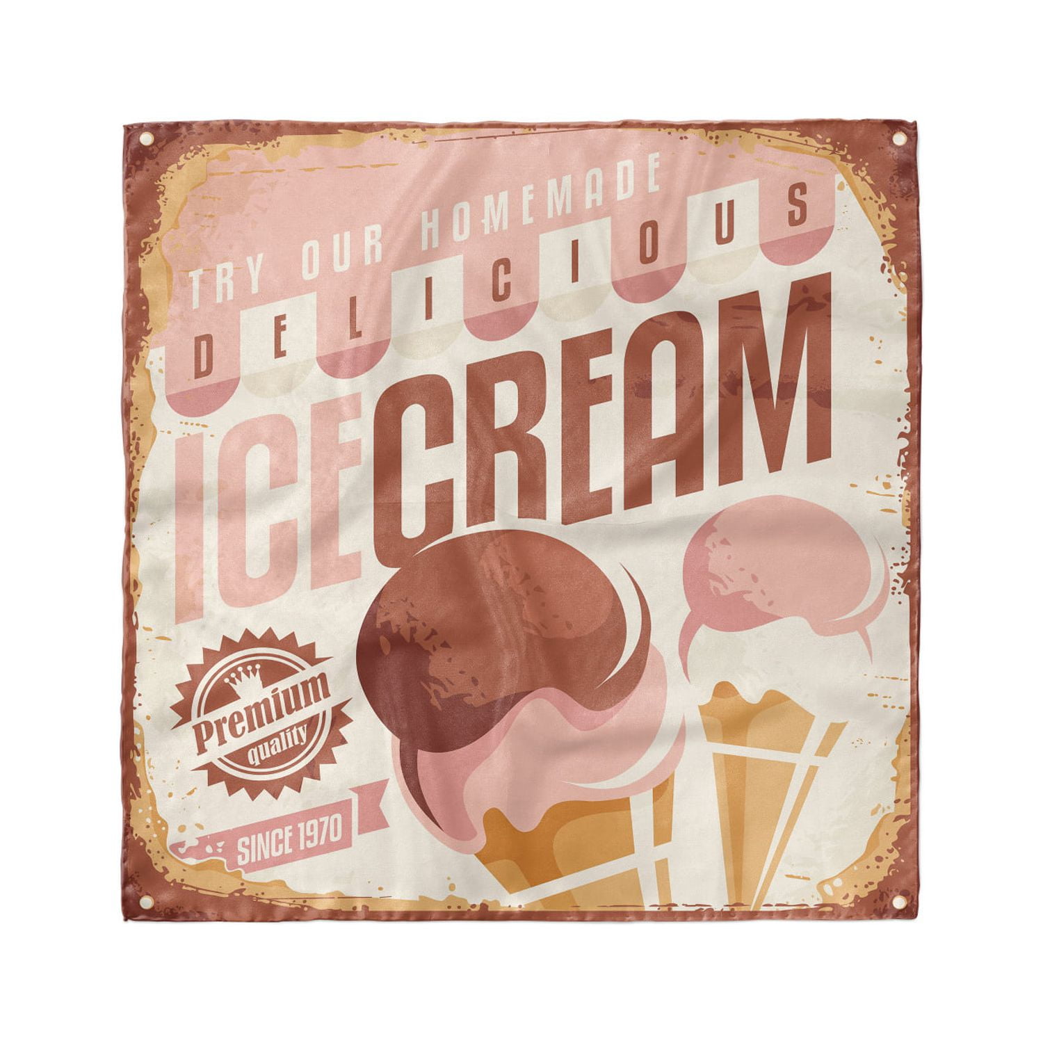 Ice Cream Head Scarf, Retro Pop Art, Head Wrap, 3 Sizes, by Ambesonne ...