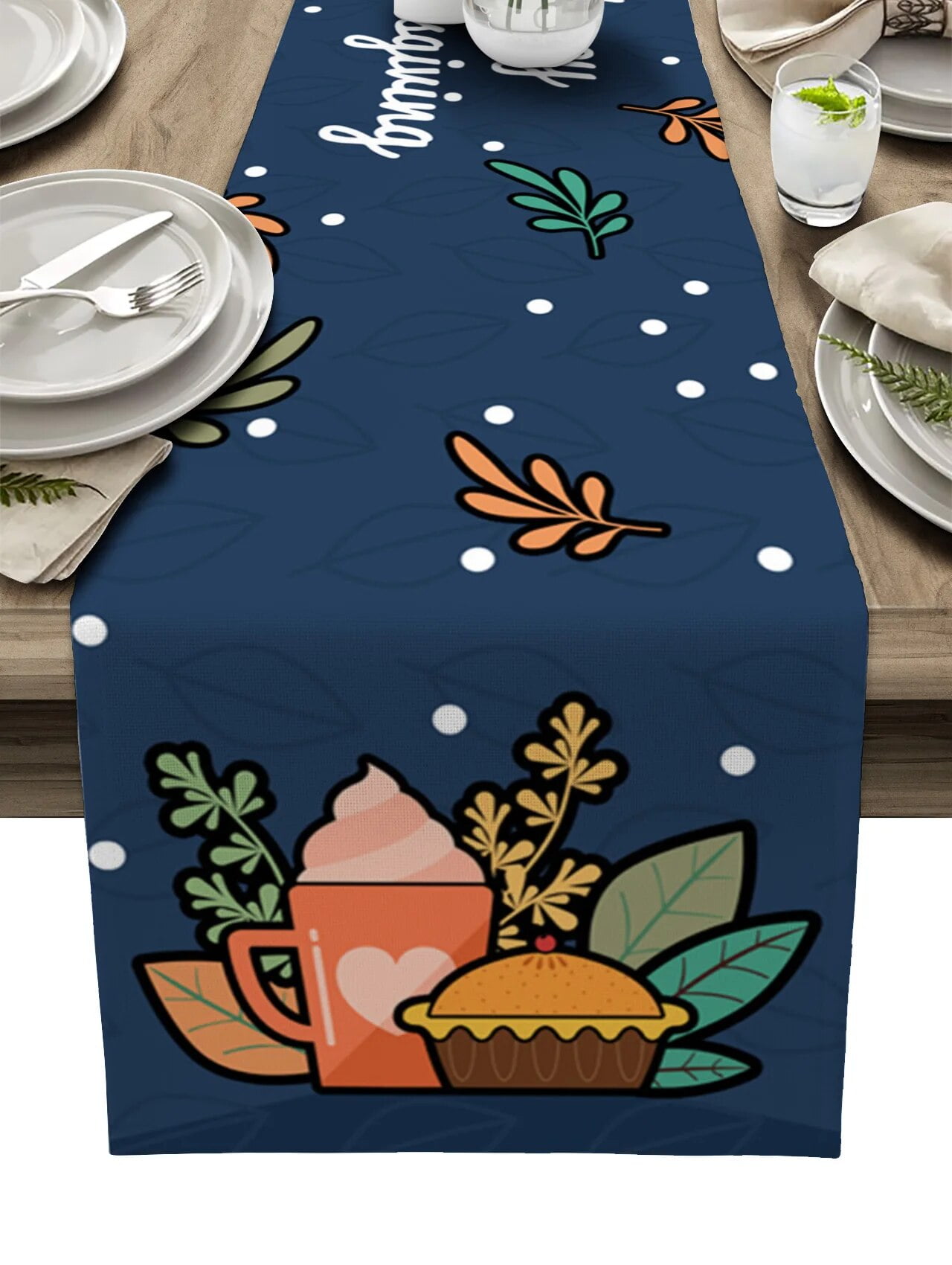 Ice Cream Ice Cream Cake Table Runner for Dining Table Kitchen Table ...