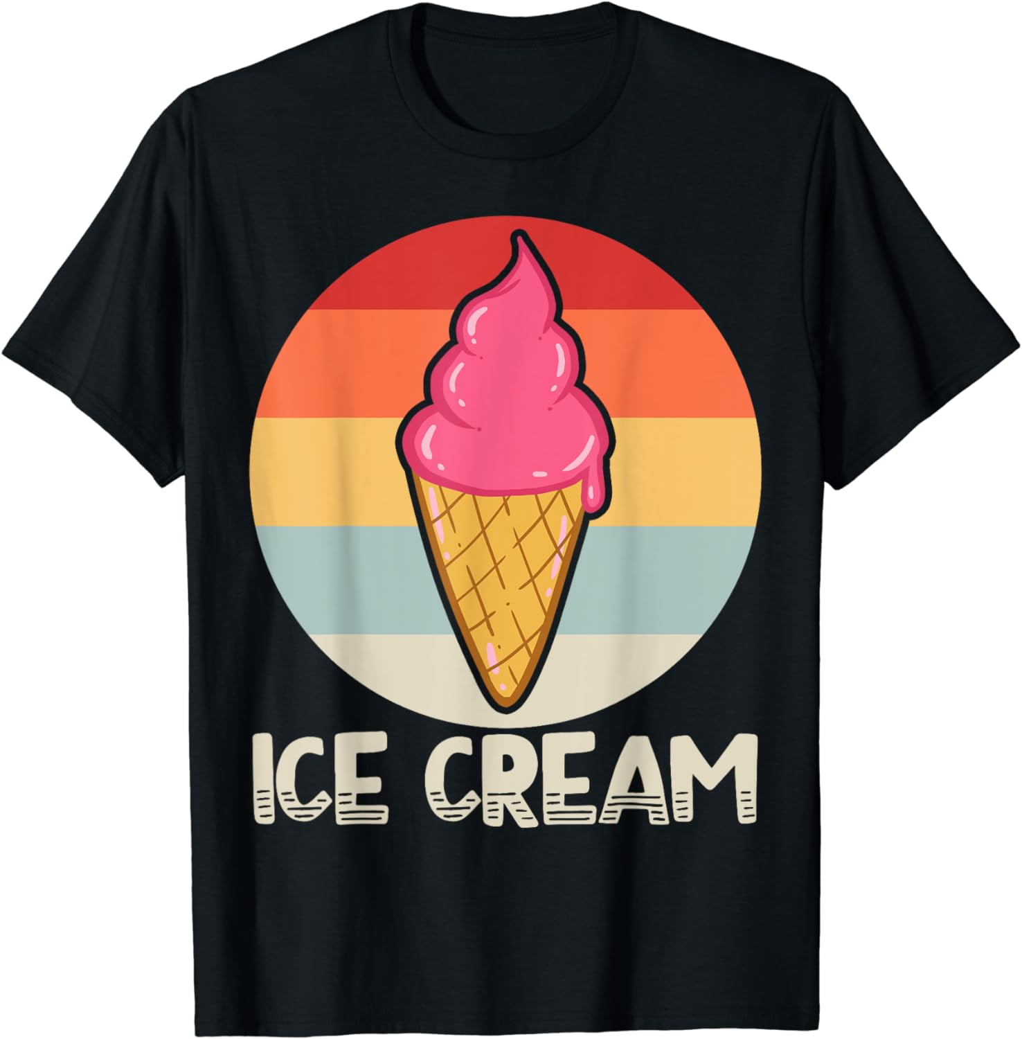 Ice Cream Ice Cream Ice Cream Ice Cream Retro T-Shirt - Walmart.com