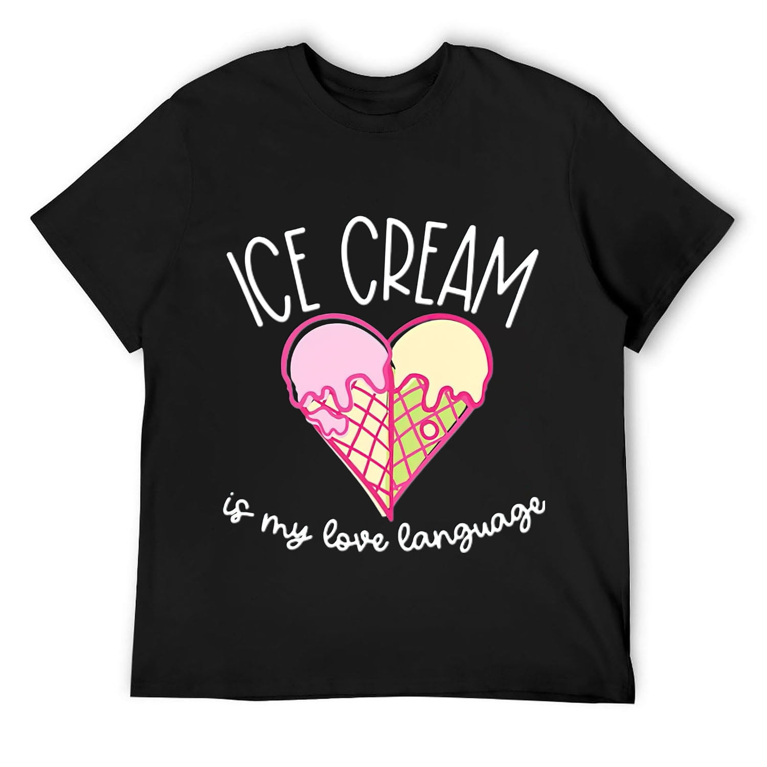 Ice Cream Is My Love Language - Funny Sweet Tooth Gift short Sleeve T ...