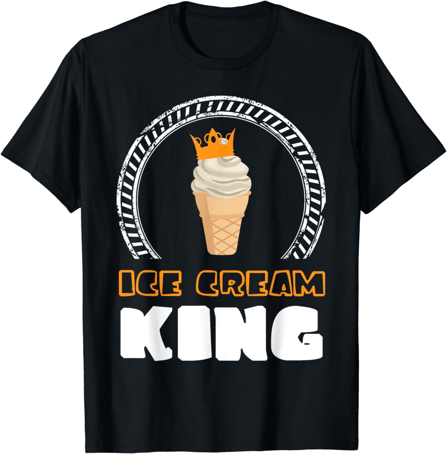 Ice Cream King Crown Queen Dessert Sweet Tooth Top Ice Cream T-Shirt ...