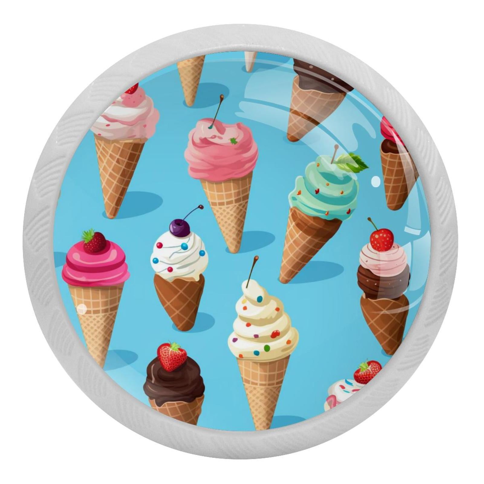 Ice Cream Kitchen Hardware: Fluorescent Drawer Pulls - Round 4-Pack ...