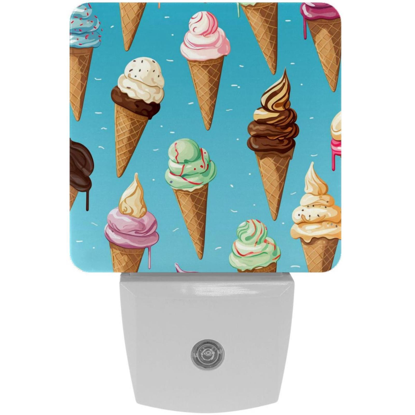 Ice Cream LED Square Night Light - Small and Bright Square-shaped LED ...