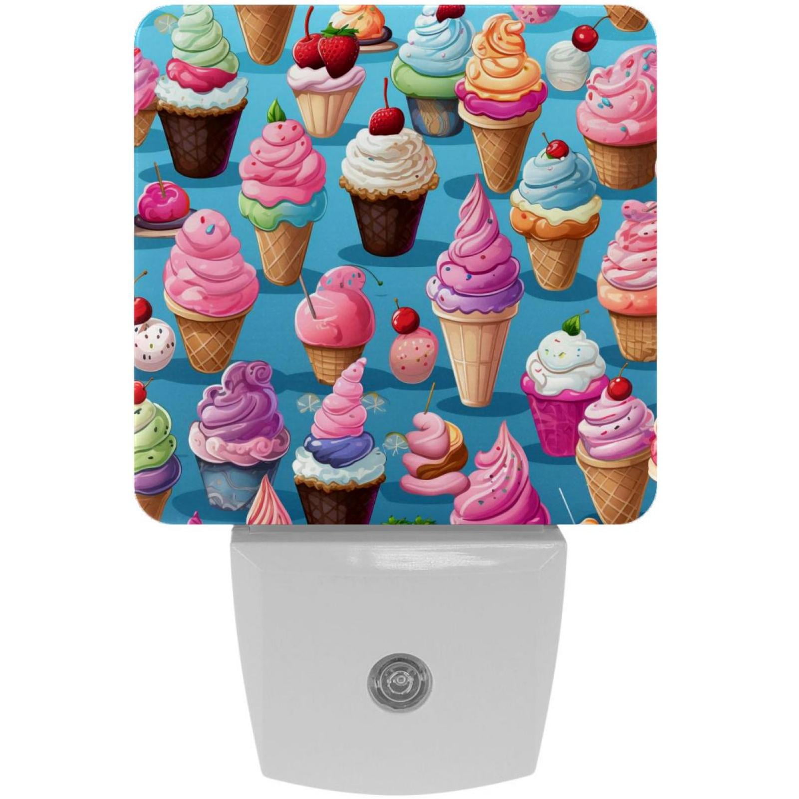 Ice Cream LED Square Night Lights - Compact and Multifunctional ...