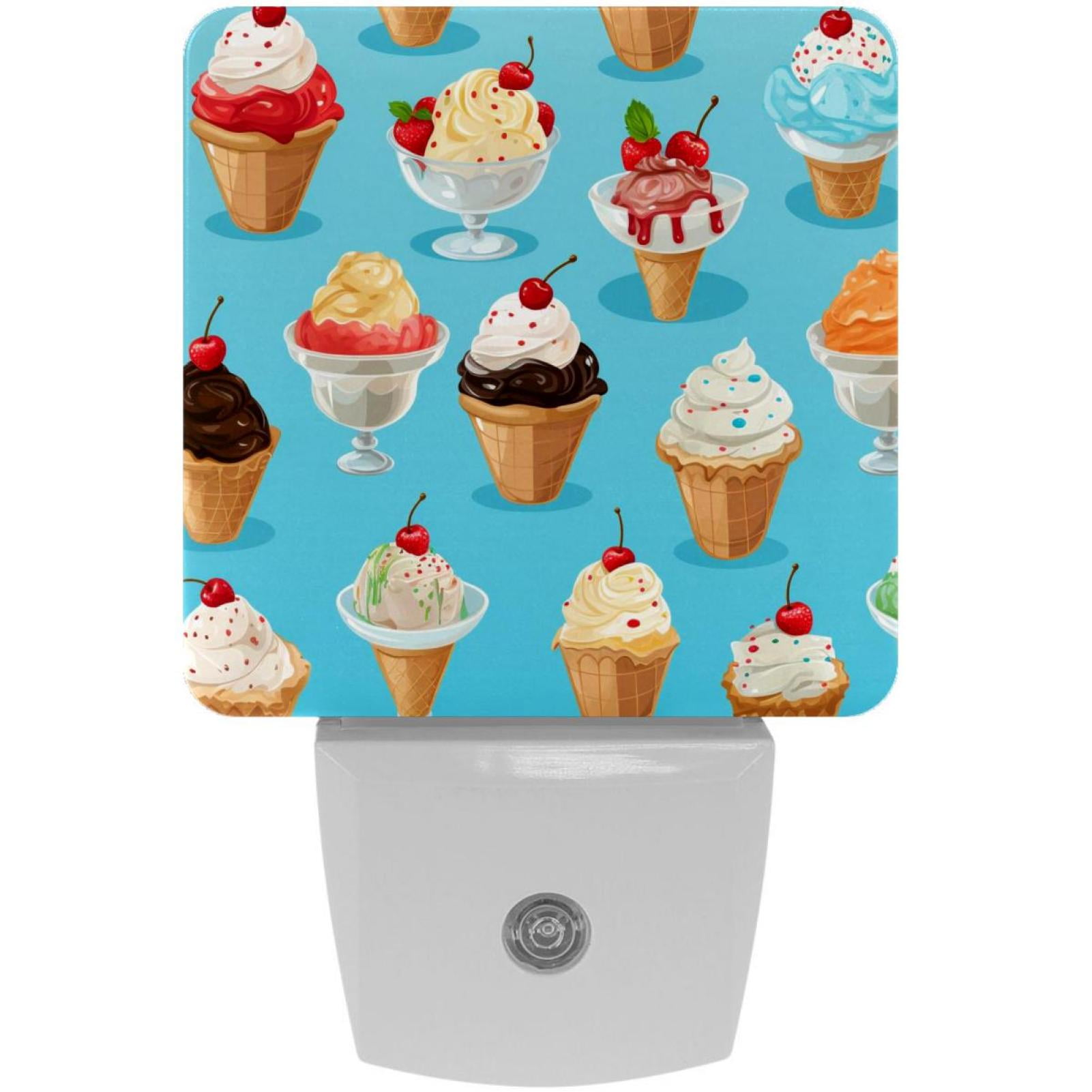 Ice Cream LED Square Night Lights - Compact and Multifunctional ...