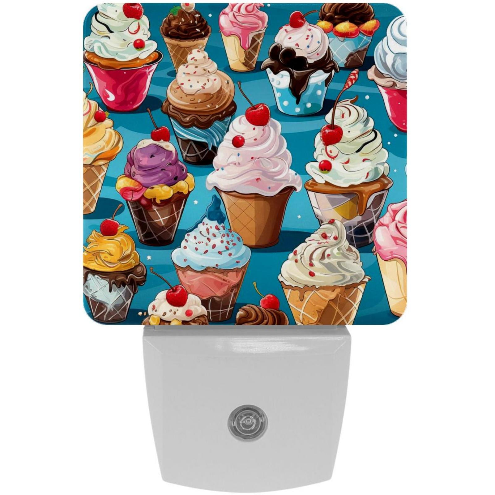 Ice Cream LED Square Night Lights - Energy Efficient and Stylish Room ...