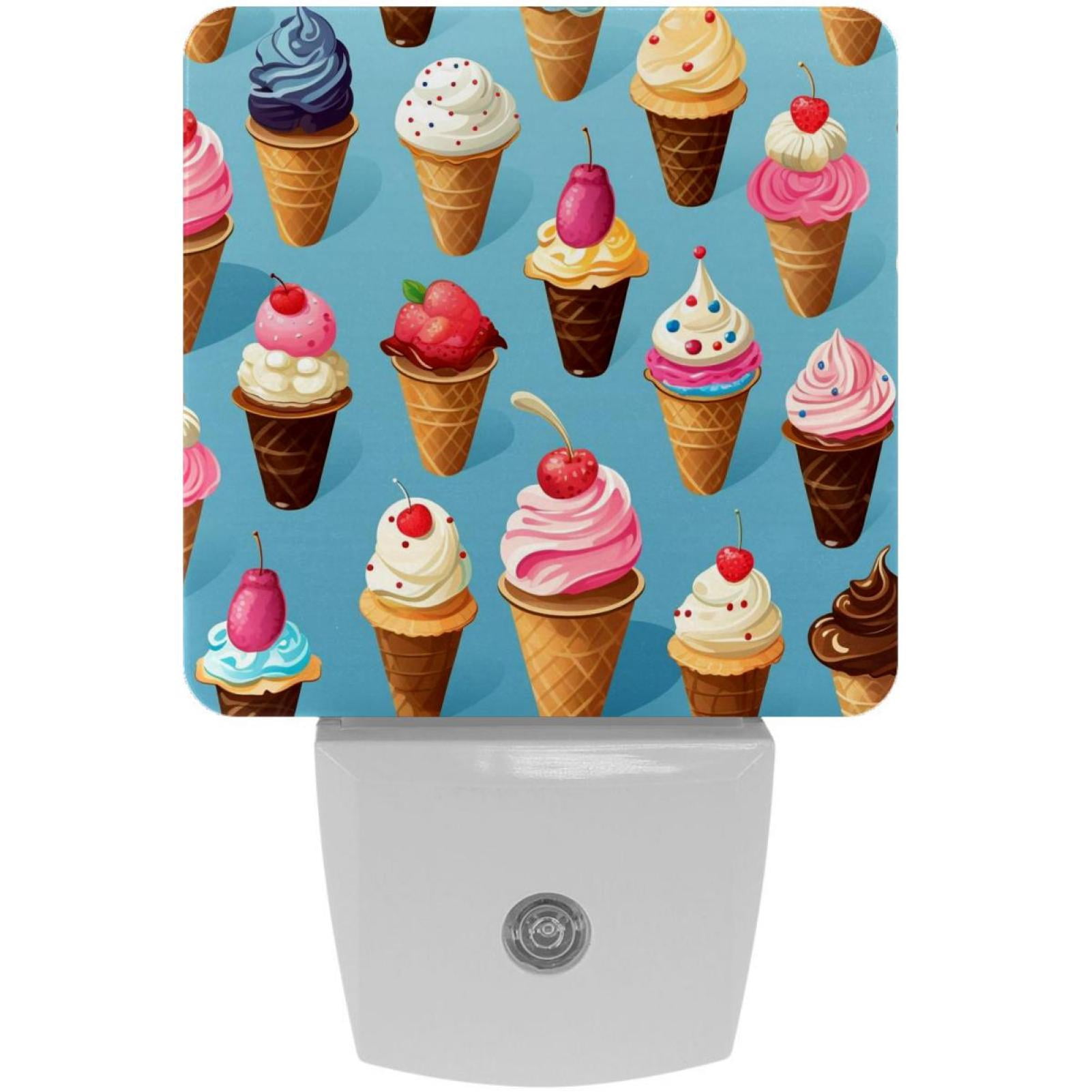 Ice Cream LED Square Night Lights - Stylish and Energy-Efficient Room ...