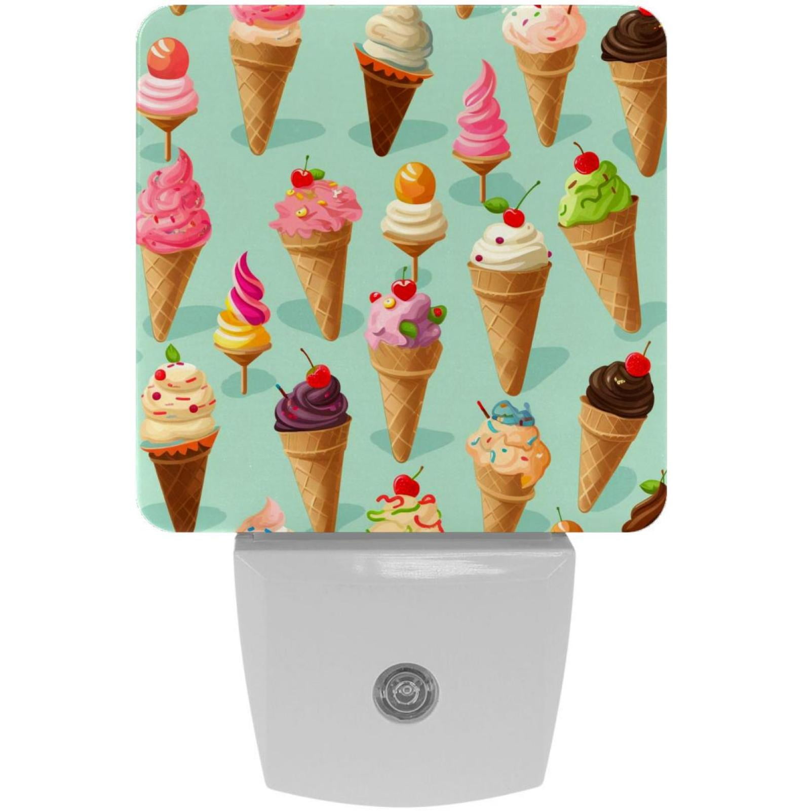 Ice Cream LED Square Night Lights with Motion Sensor - Modern and ...