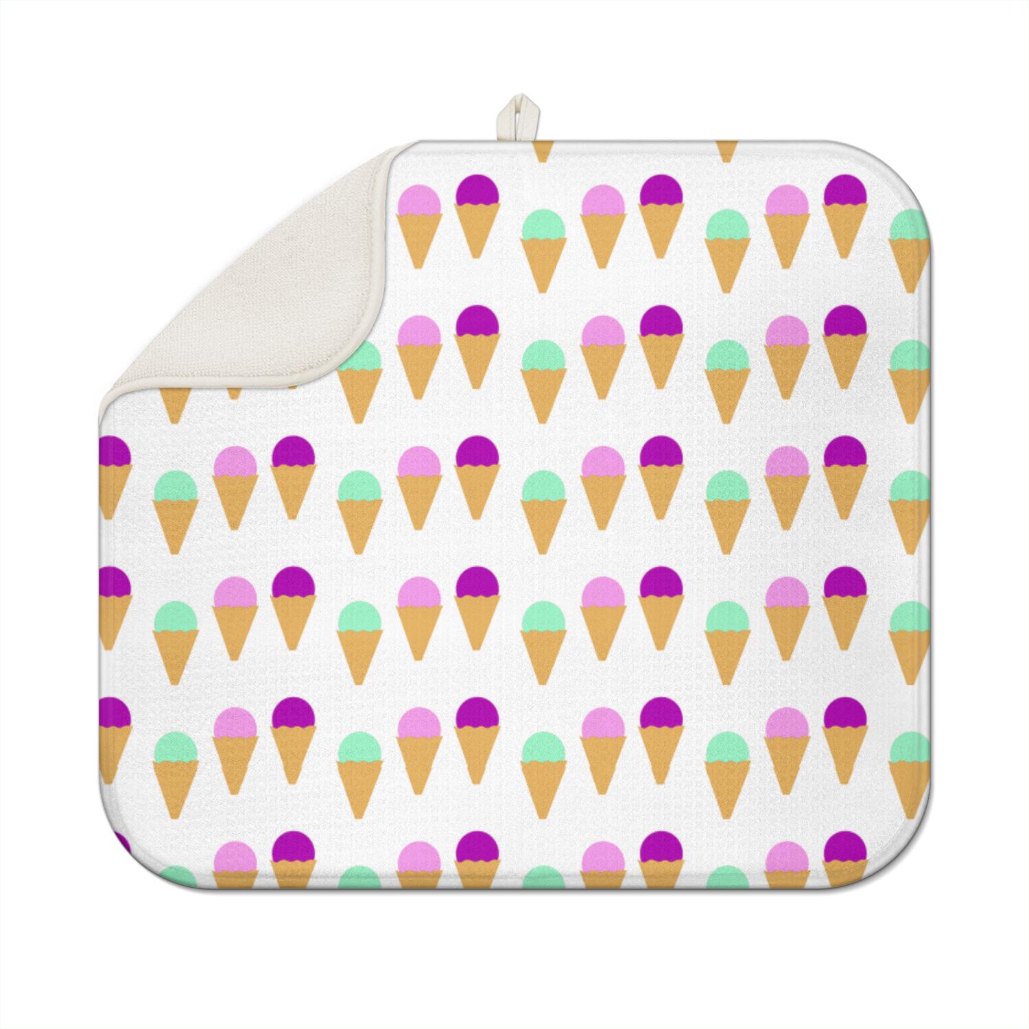 Ice Cream Lover Coffee Mat – Ultra Absorbent Microfiber Spill Mat ...