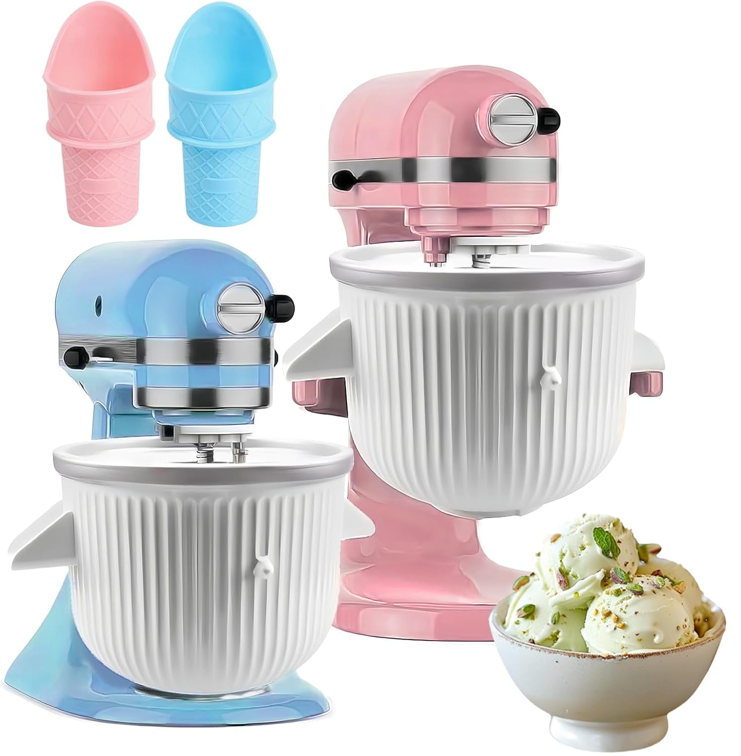 Ice Cream Maker Attachment for Kitchen Aid Stand Mixer, 2 Quart, Ice ...