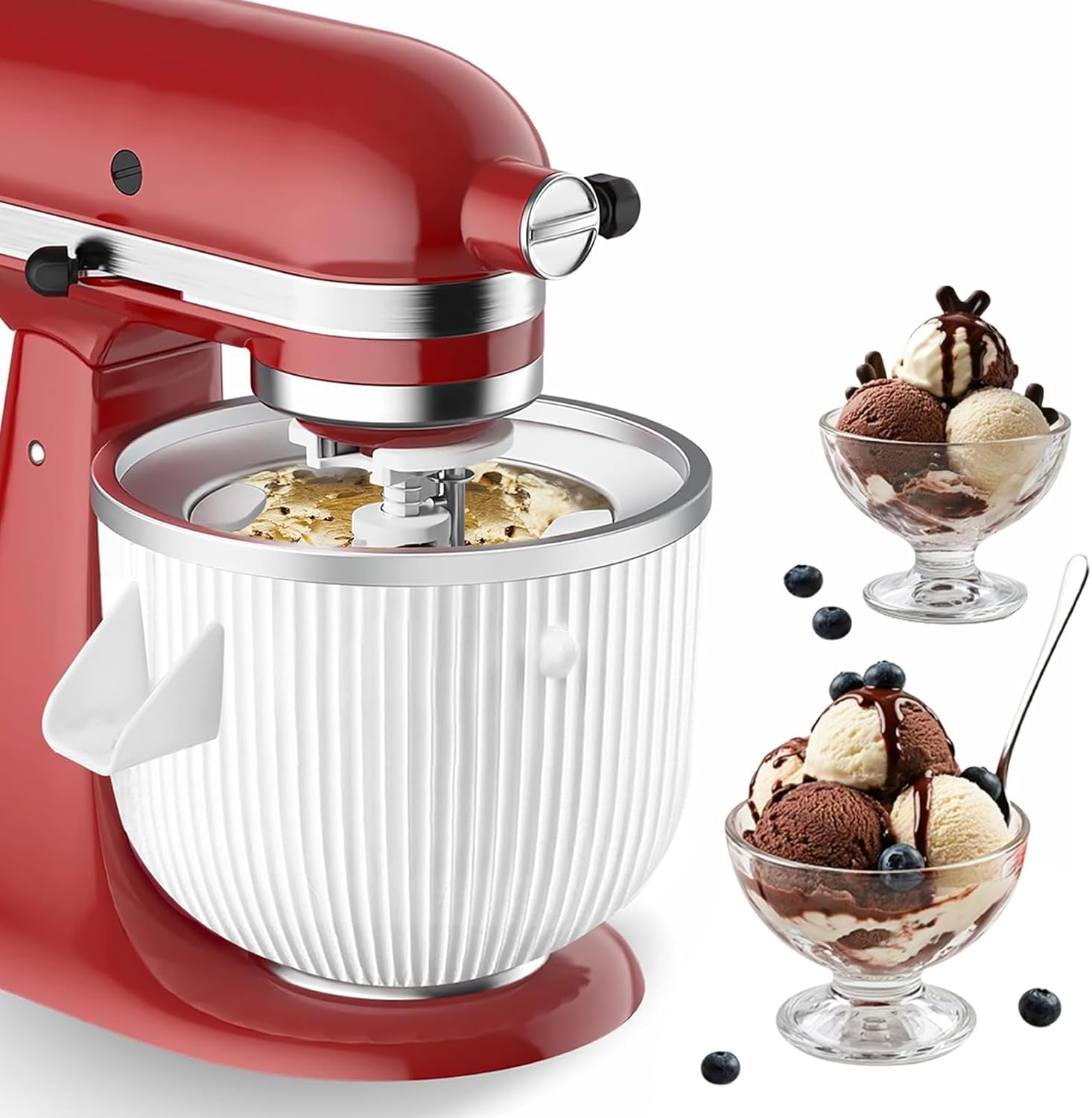 Ice Cream Maker Attachment for KitchenAid Mixers, Fits KitchenAid 4.5 ...