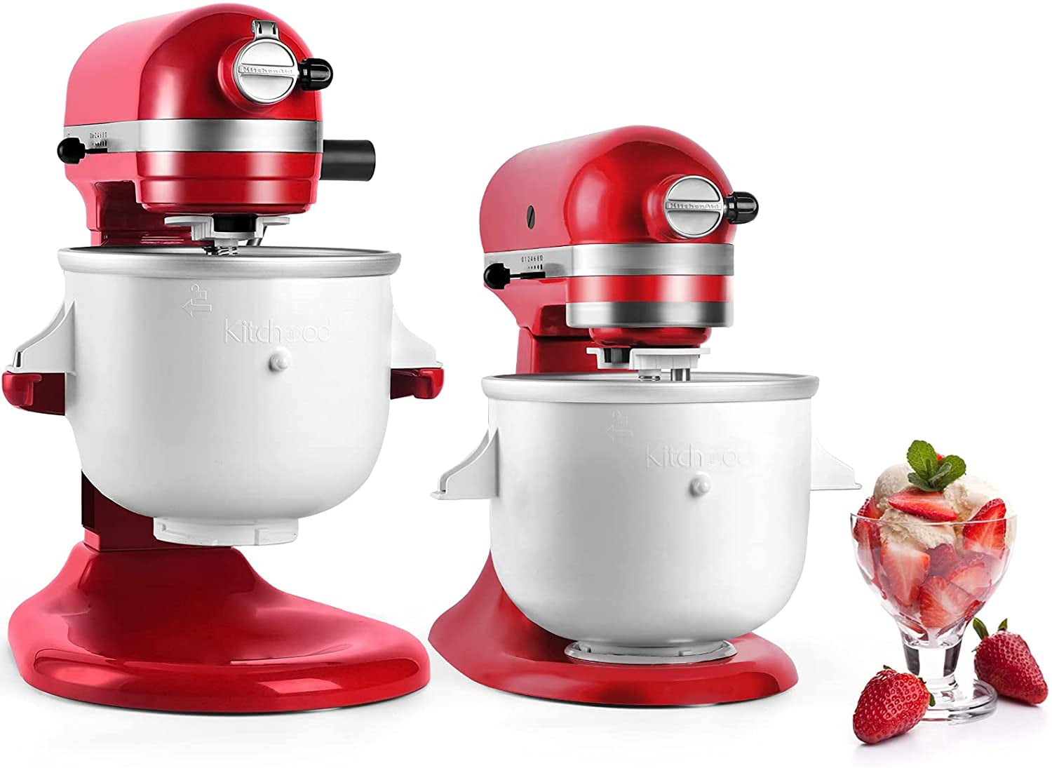 Ice Cream Maker Attachment for Kitchenaid Stand Mixer,2-Quart Frozen ...