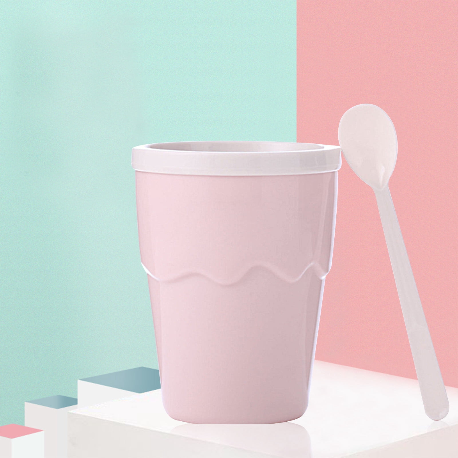 Ice Cream Maker Cup DIY Slushy Cup Quick Frozen Drink Maker Reusable PP ...