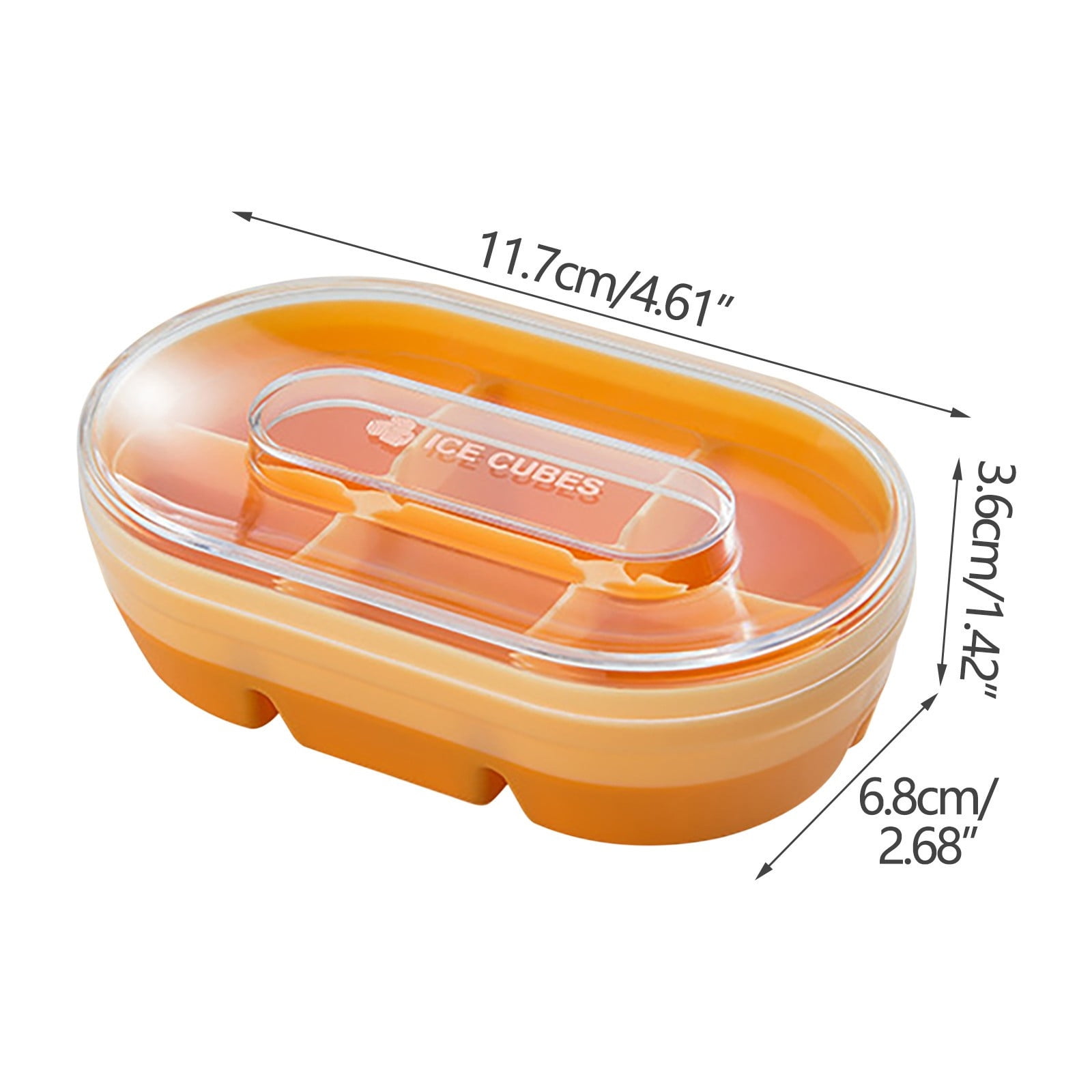 Ice Cream Maker Mold Tray with Easy-Release Design - 6 Compartment Ice ...