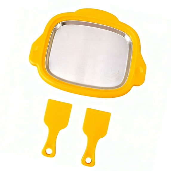 Ice Cream Maker Pan with 2 Scrapers Ice Cream Maker Plate ...