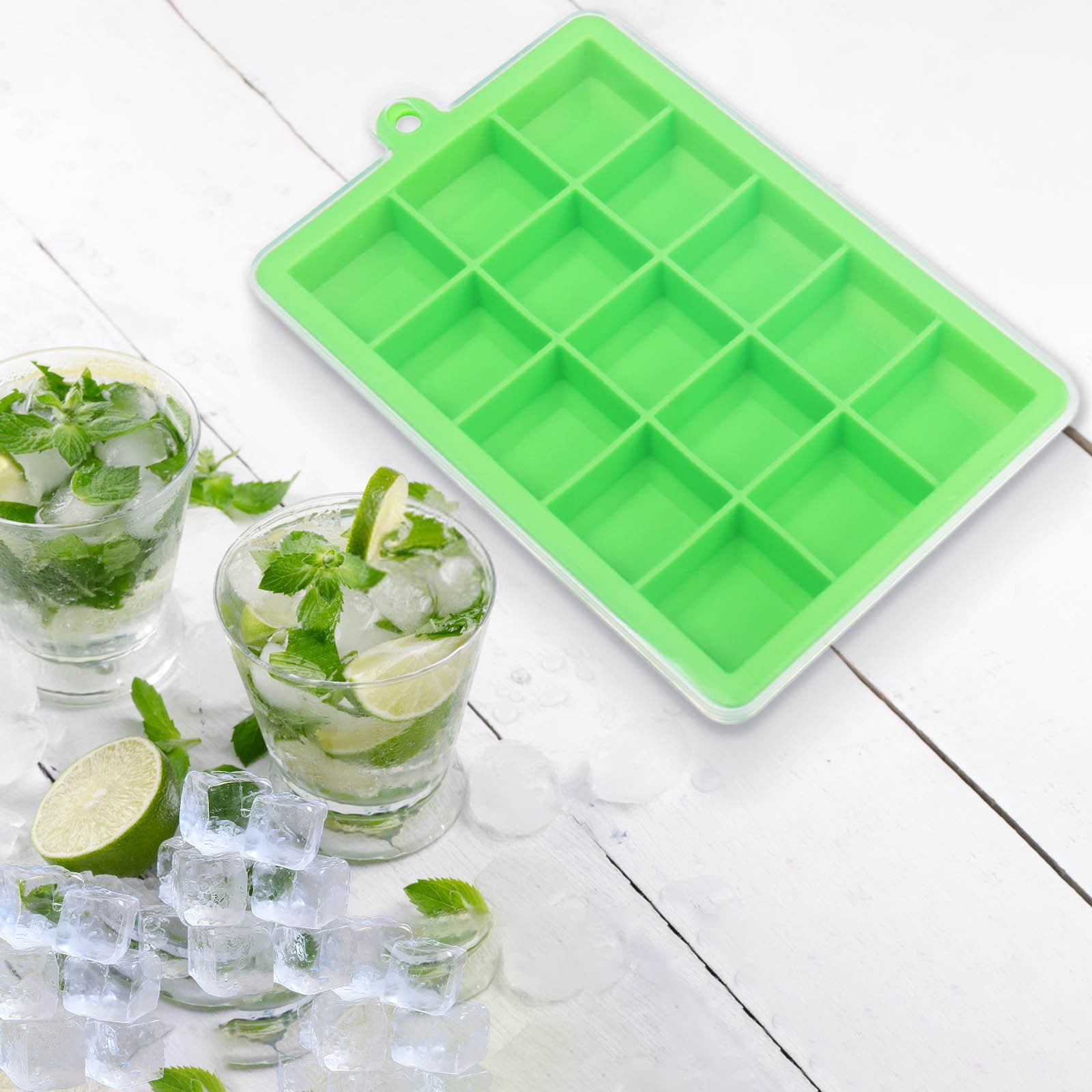 Ice Cream Maker Silicone Ice Cubess Trays 10 Compartments Ice Cubess ...