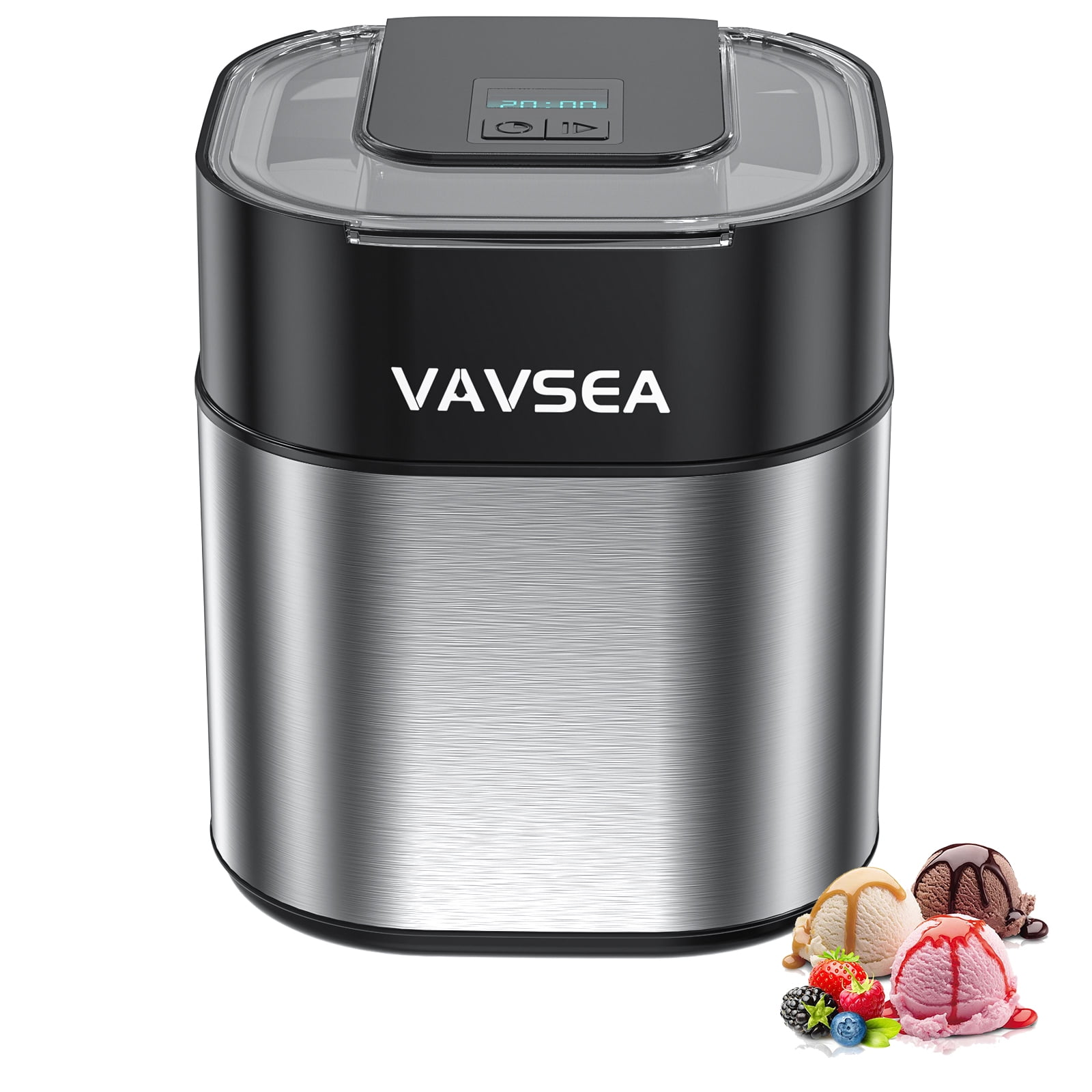 Ice Cream Maker with Three Modes, Frozen Yogurt Machine with LCD Screen ...