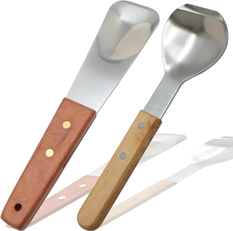 Ice Cream Metal Spade Heavy Duty Stainless Steel Dessert Shovel Wooden ...