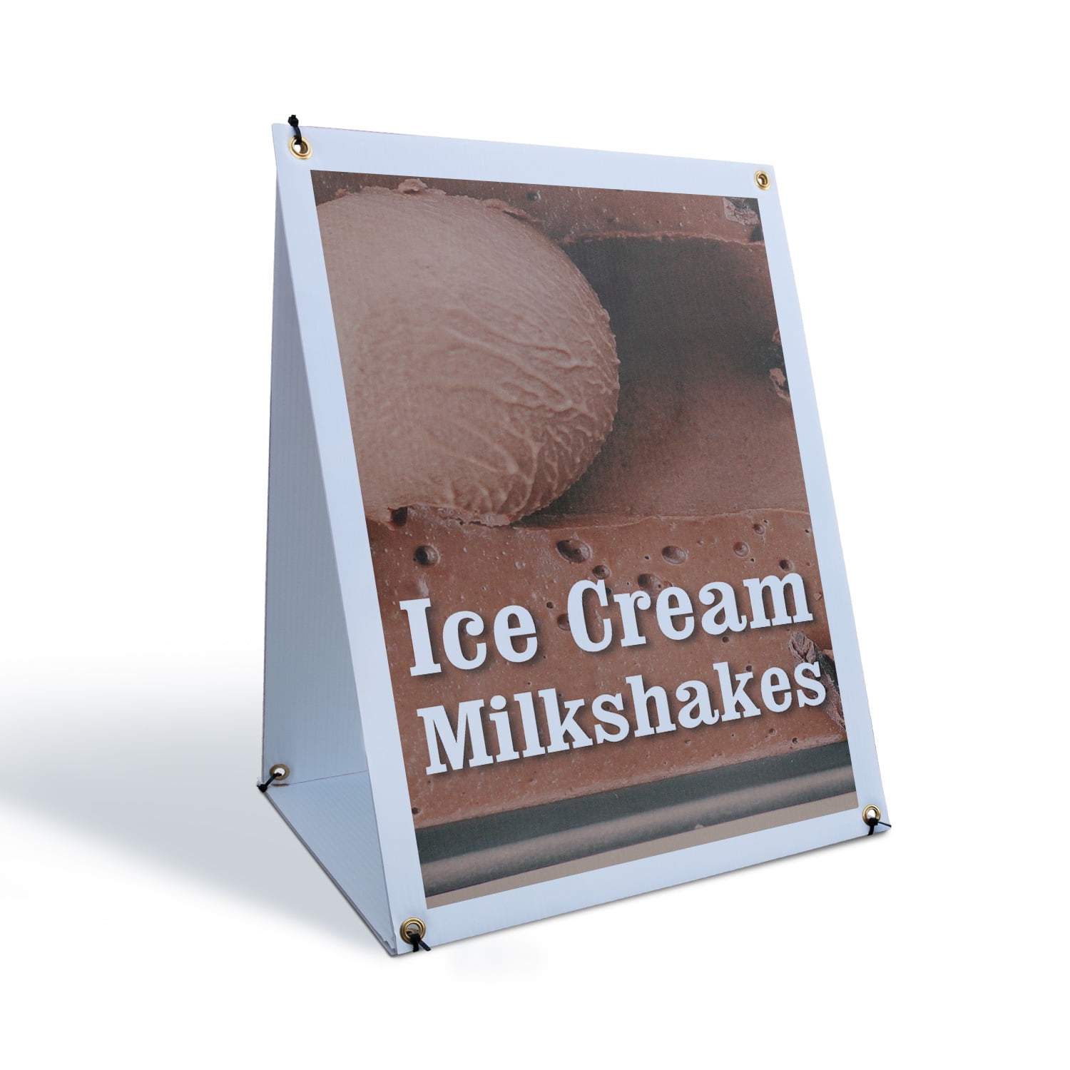 Ice Cream Milkshakes Sidewalk Sign 18 Inch x 24 Inch A-Frame Images On ...