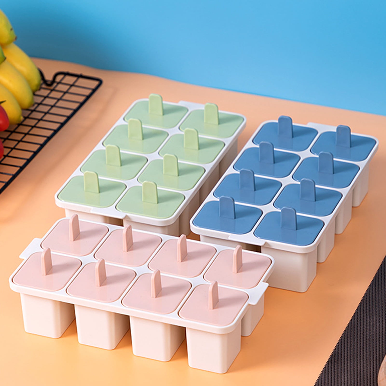 Ice Cream Mold 8 Cavities Sealed Lid Double Layers Food Grade Easy ...
