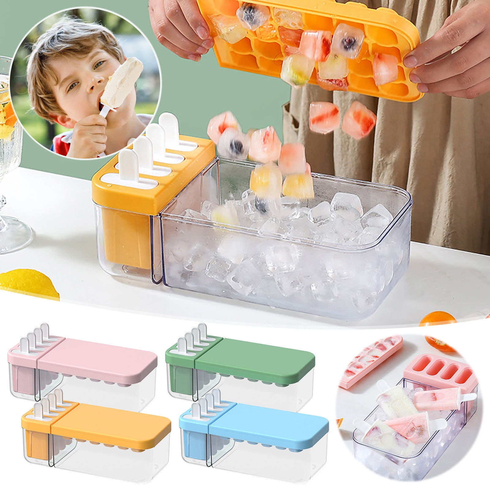 Ice Cream Mold Double-Layer Popsicle Maker | 24 Large Food-Grade DIY ...