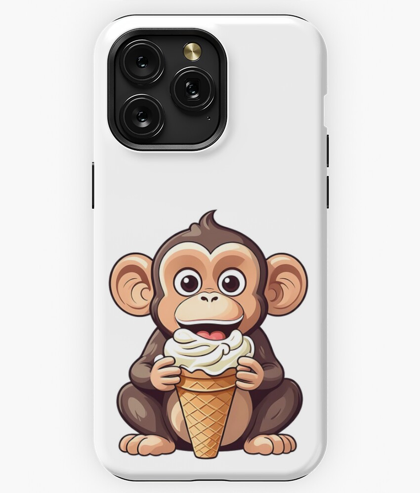 Ice Cream Monkey Cute Animal Dessert G3296 Phone Case for iPhone17 16 ...